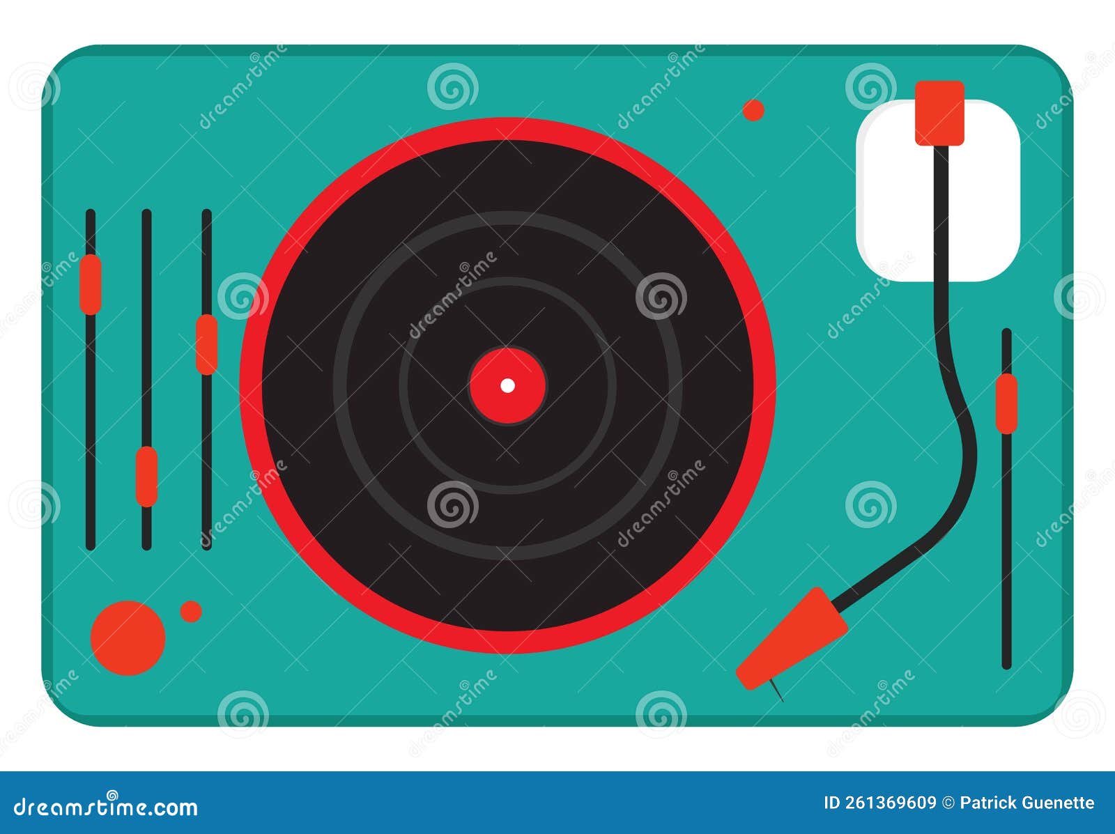 Record play, icon stock vector. Illustration of player - 261369609