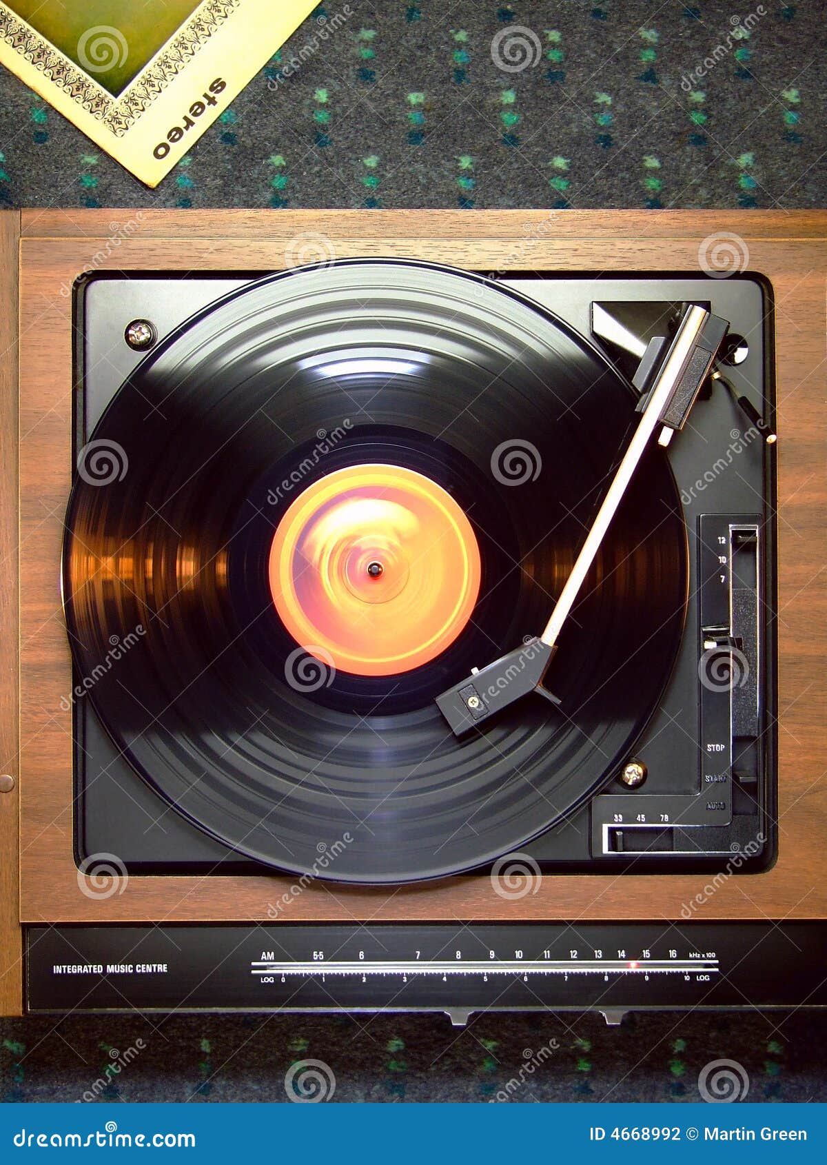 Record Player stock photo. Image of entertaining, home - 4668992