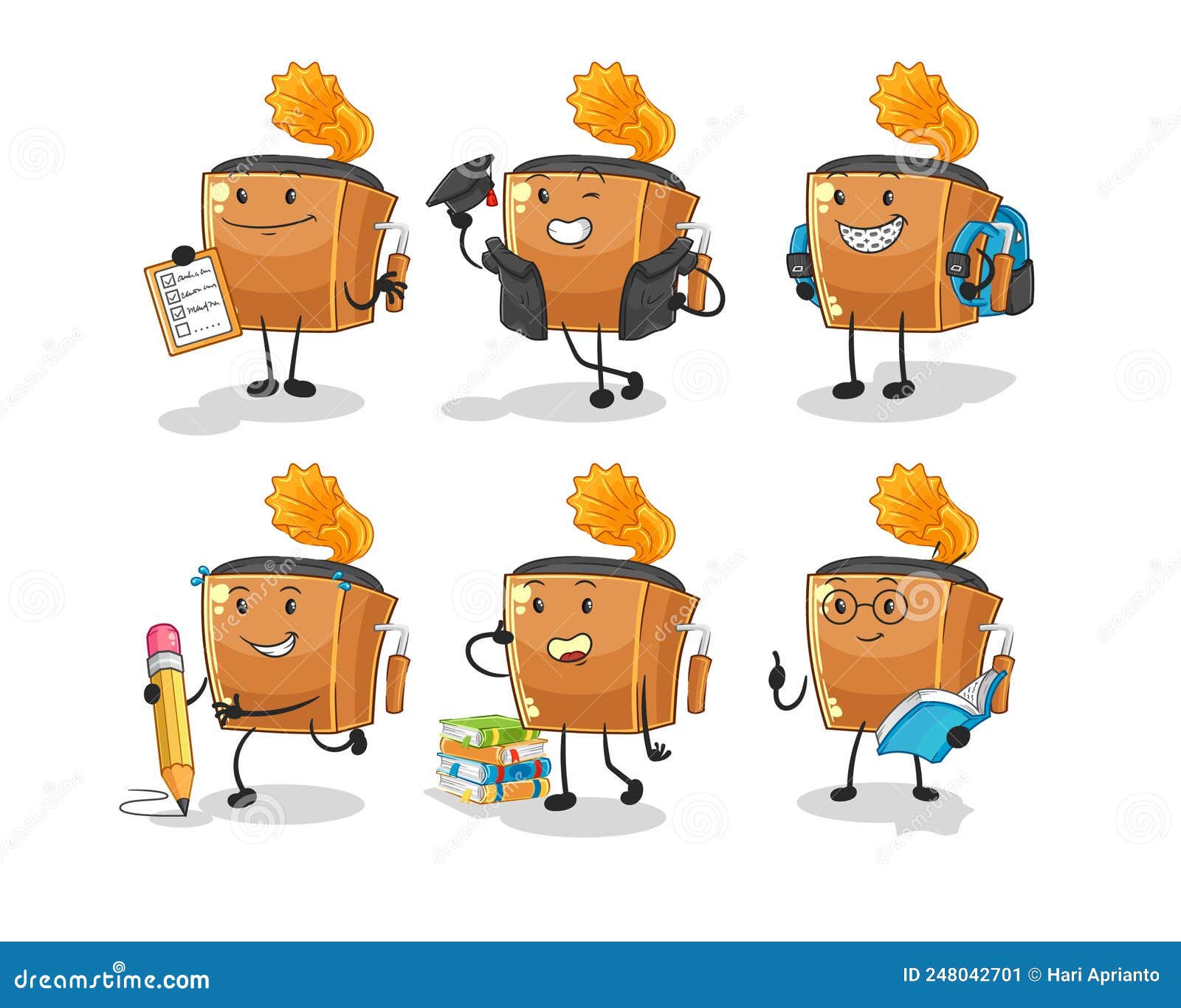 Record Player Education Set Character. Cartoon Mascot Vector Stock ...