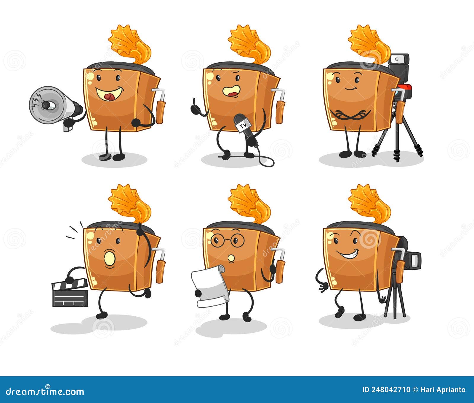 Record Player Entertainment Group Character. Cartoon Mascot Vector ...