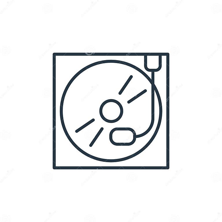 Record Player Icon Vector from Antique Concept. Thin Line Illustration ...