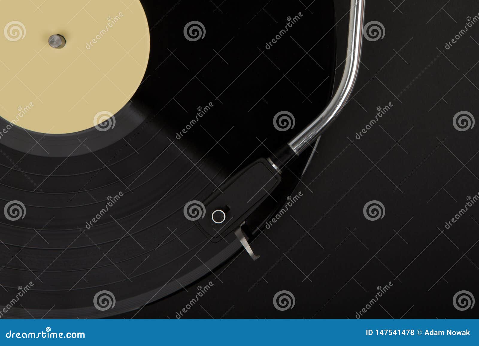 Record Player with Phonorecord - Black Stock Photo - Image of ...