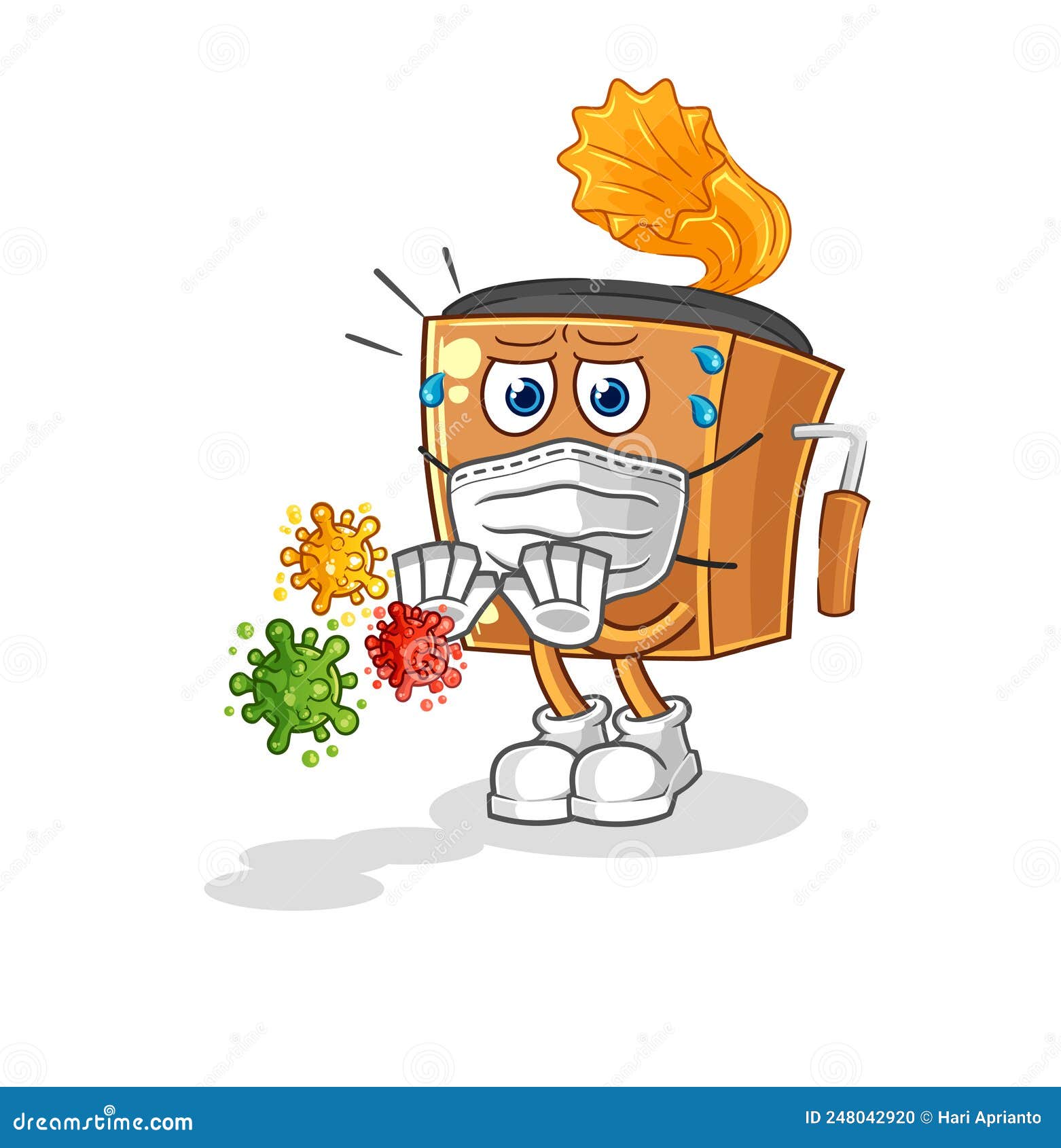 Classic COE Refuse Heavy Duty Truck Side View Cartoon Vector ...