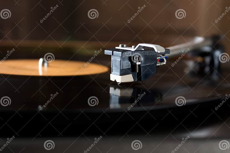 Record Player Stylus on a Rotating Disc Stock Photo - Image of deck ...