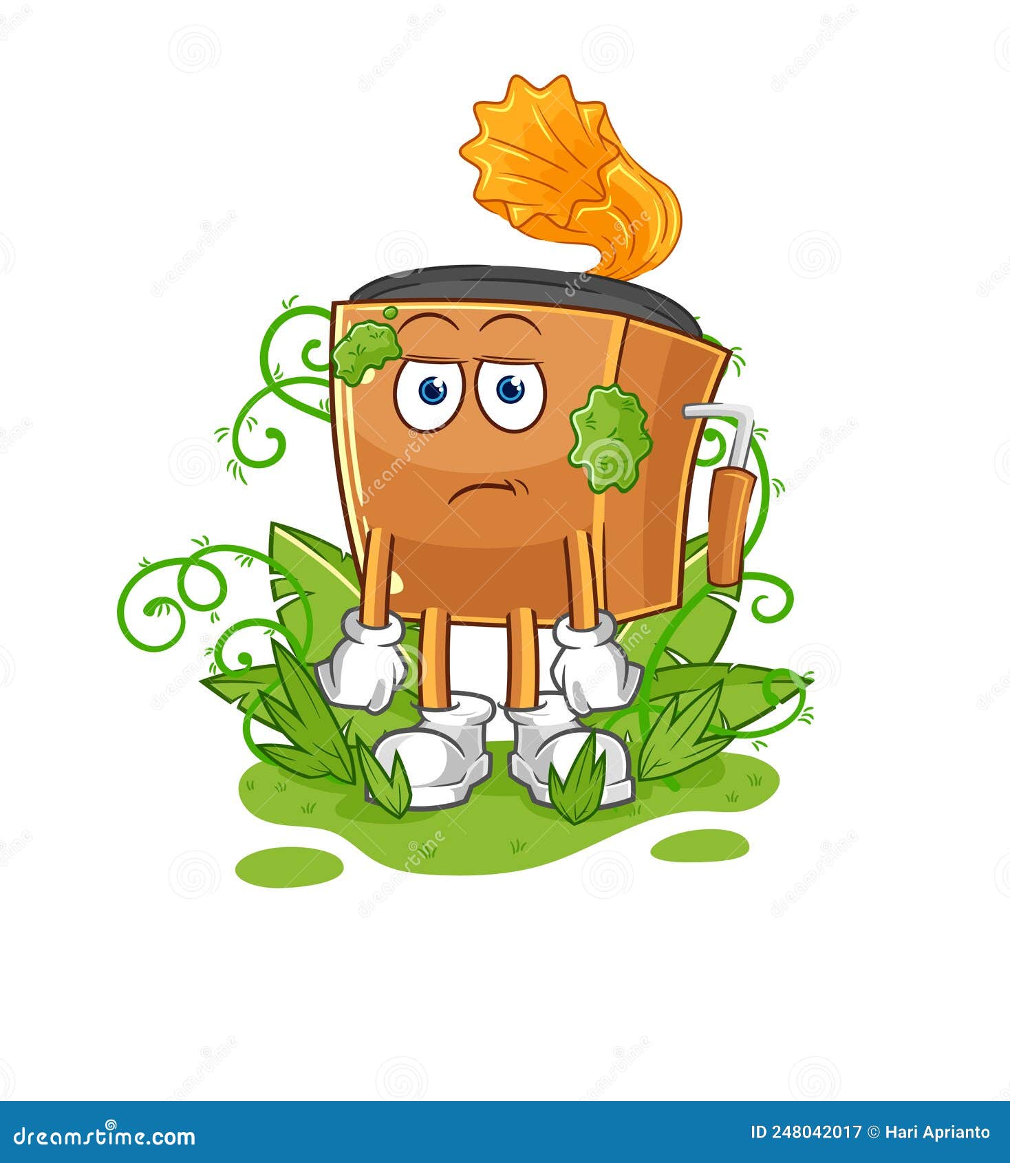 Record Player Waiting Too Long Mascot. Cartoon Vector Stock Vector ...