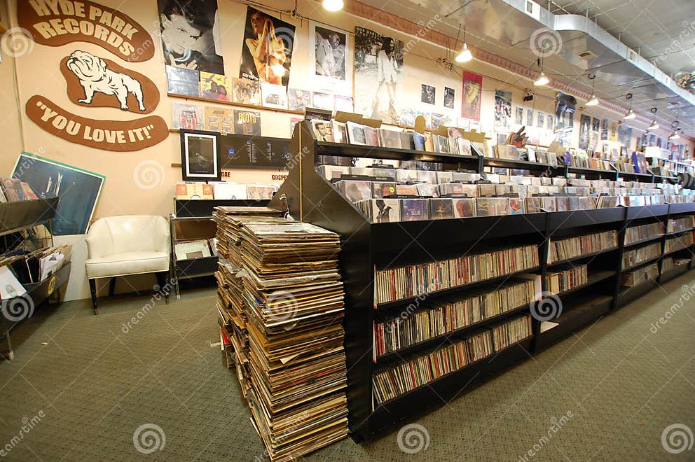 Record shop interior editorial photo. Image of record - 42623086