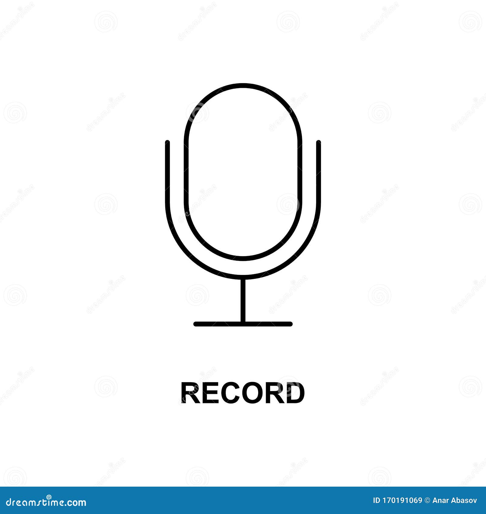 Record Sign Icon. Element of Simple Web Icon with Name for Mobile ...