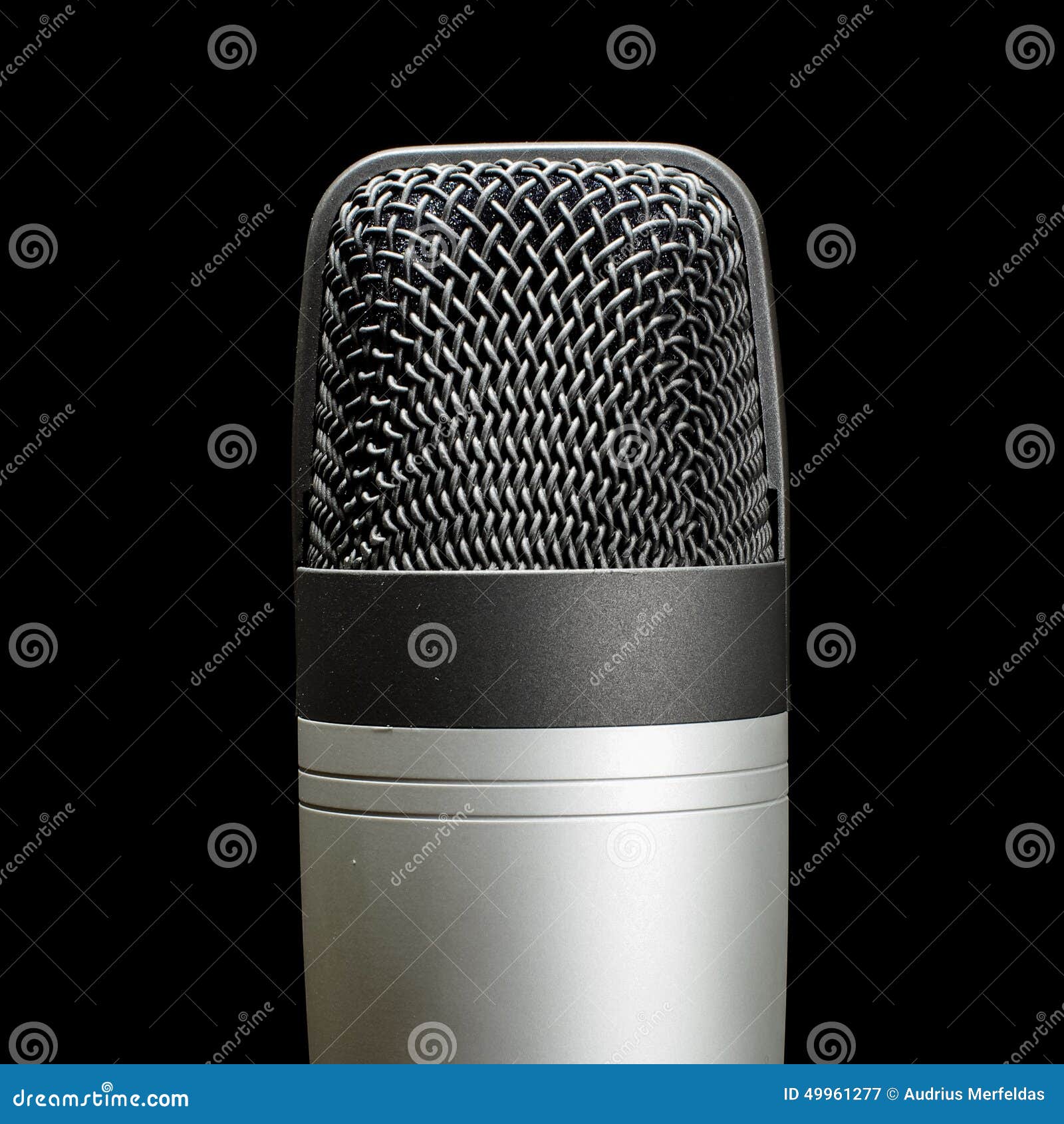 Record Studio Condenser Microphone Isolated Close Up Stock Image ...