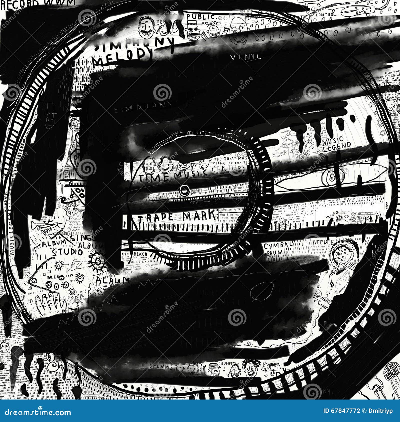 Record stock illustration. Illustration of audio, people - 67847772