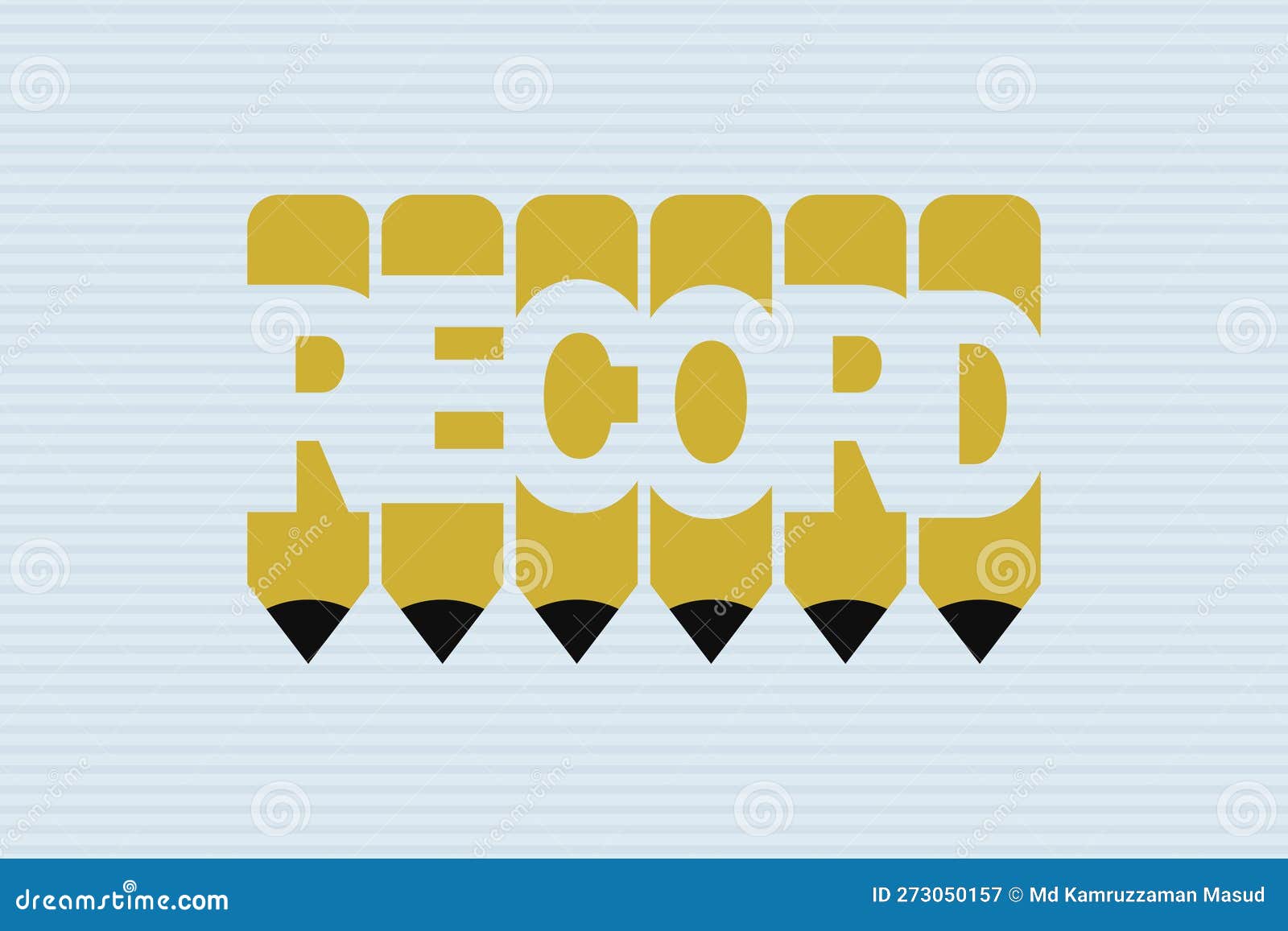Record Text with Pen Symbol Creative Ideas Design. Record Typography ...