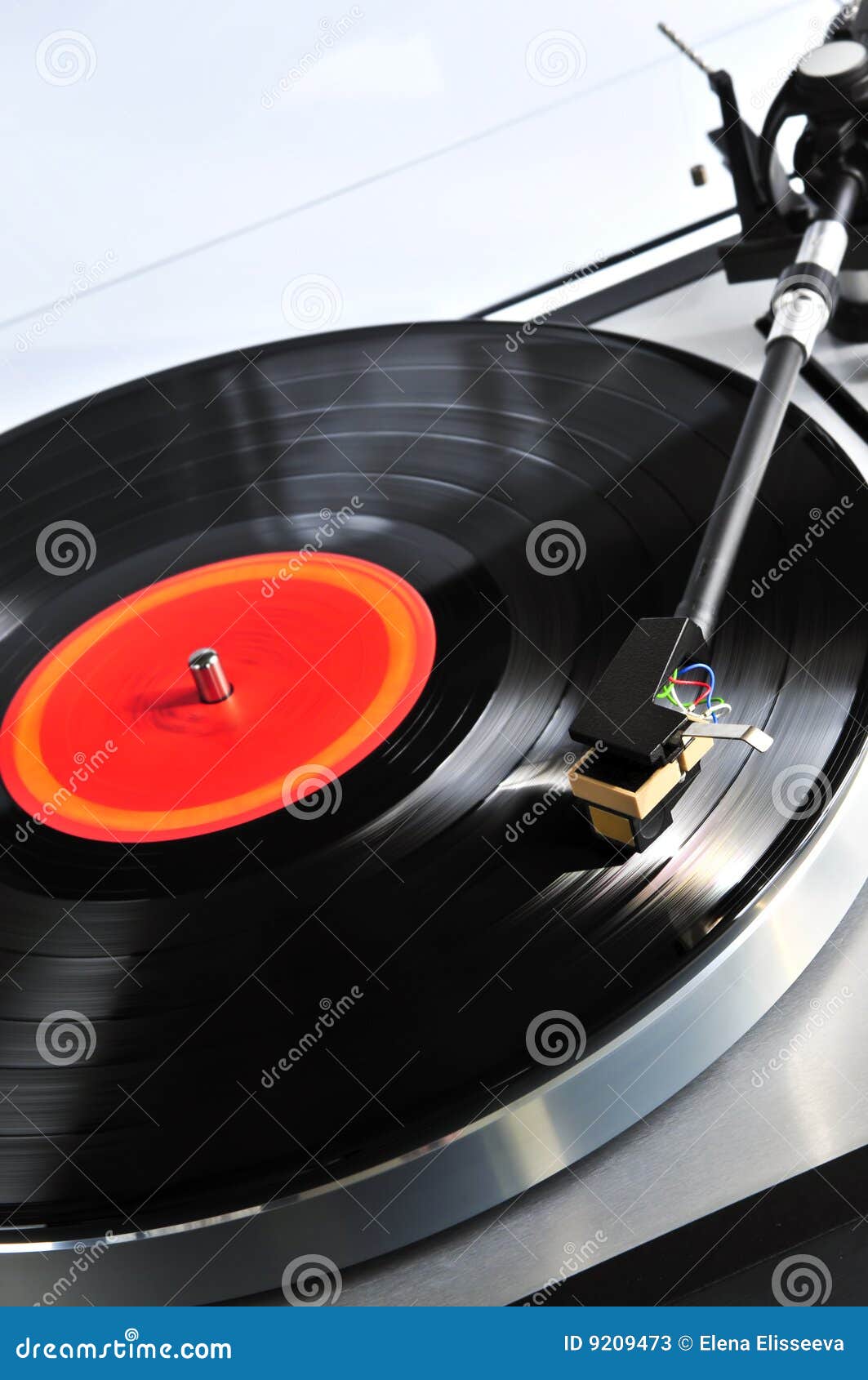 Record on turntable stock image. Image of cartridge, detail - 9209473