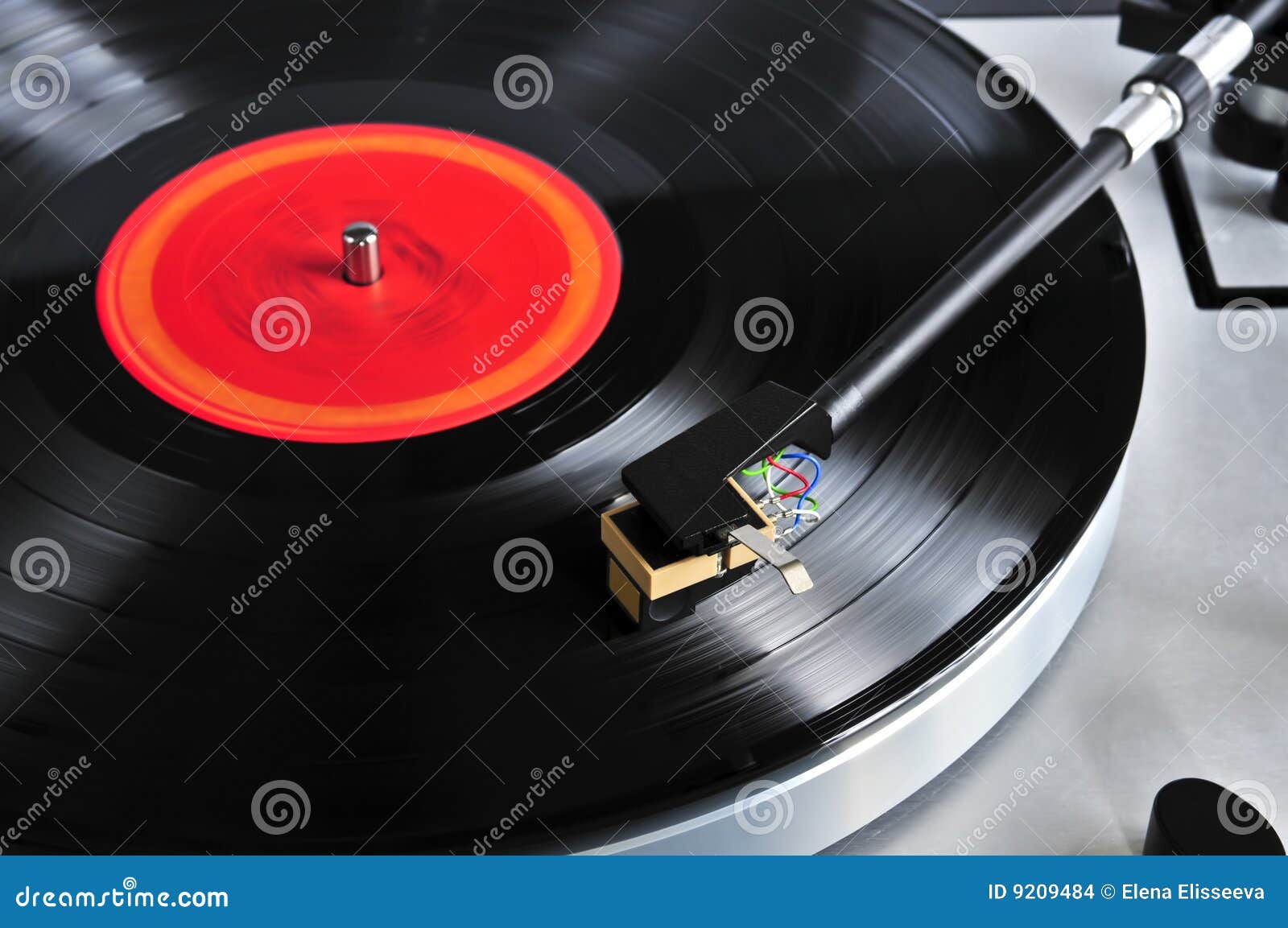Record on turntable stock photo. Image of equipment, close - 9209484