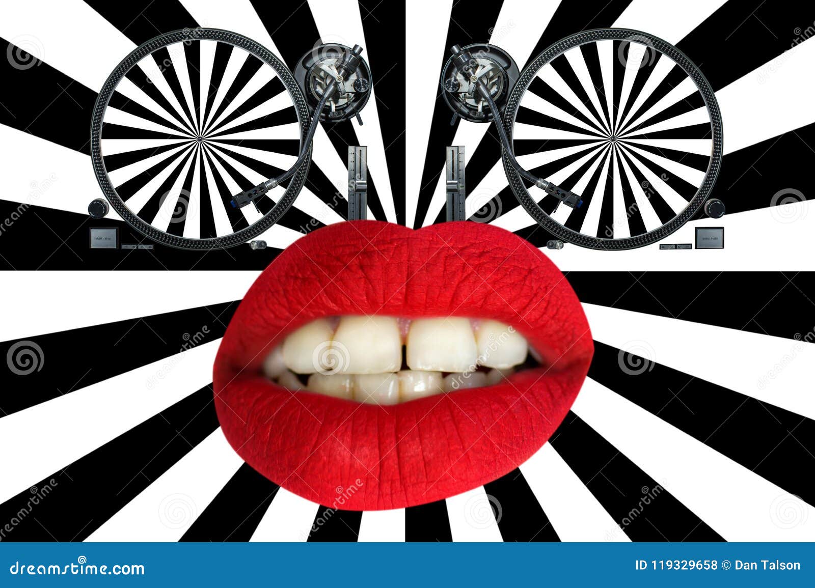 Record turntable lips stock photo. Image of mixing, concert - 119329658