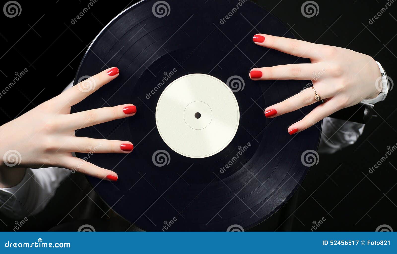 Record vinyl stock image. Image of gesture, analog, advertising - 52456517