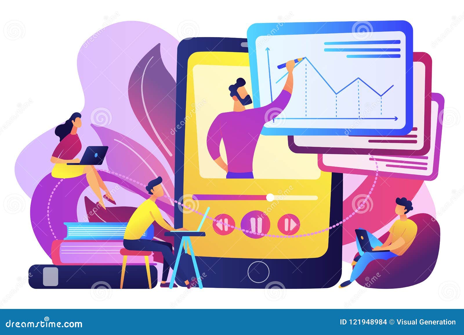 Recorded Classes Concept Vector Illustration. Stock Vector ...