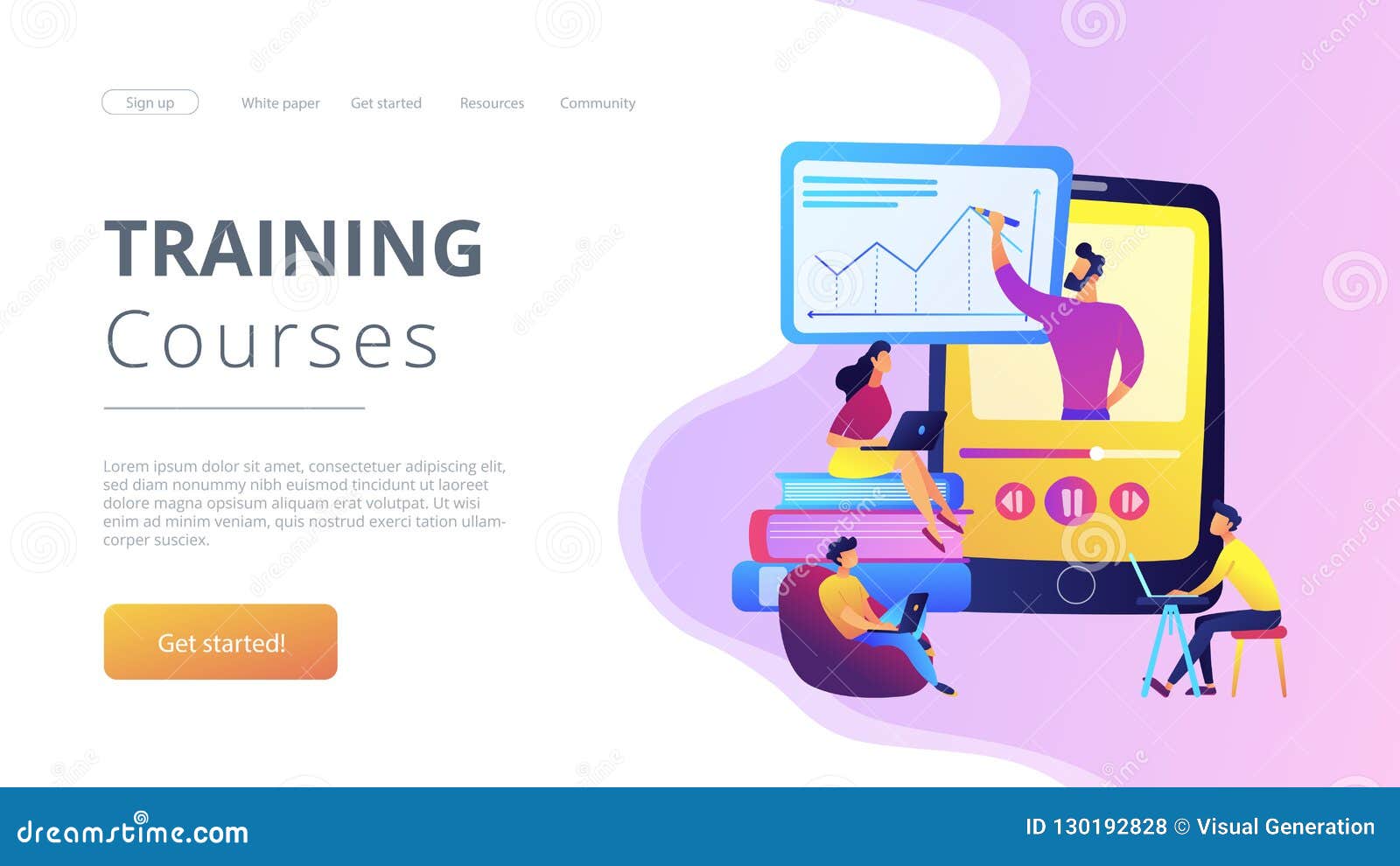 Recorded Classes Concept Vector Illustration. Stock Vector ...