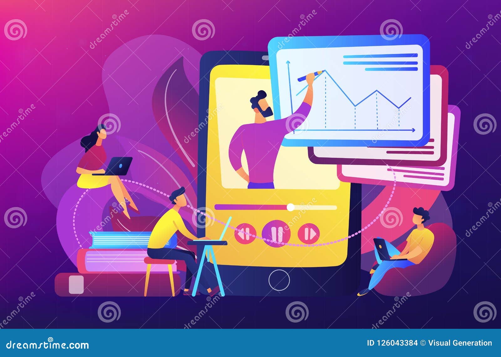 Recorded Classes Concept Vector Illustration. Stock Vector ...