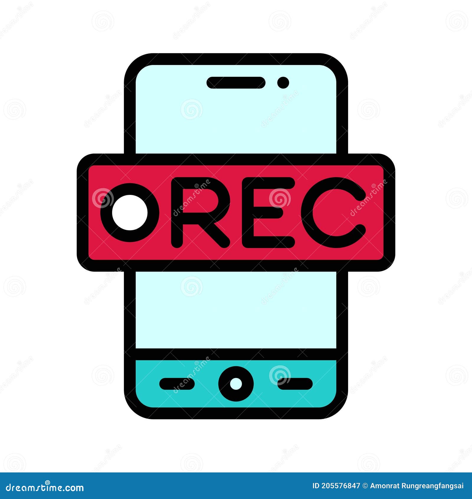 Recorder App Icon, Mobile Application Vector Illustration Stock Vector ...