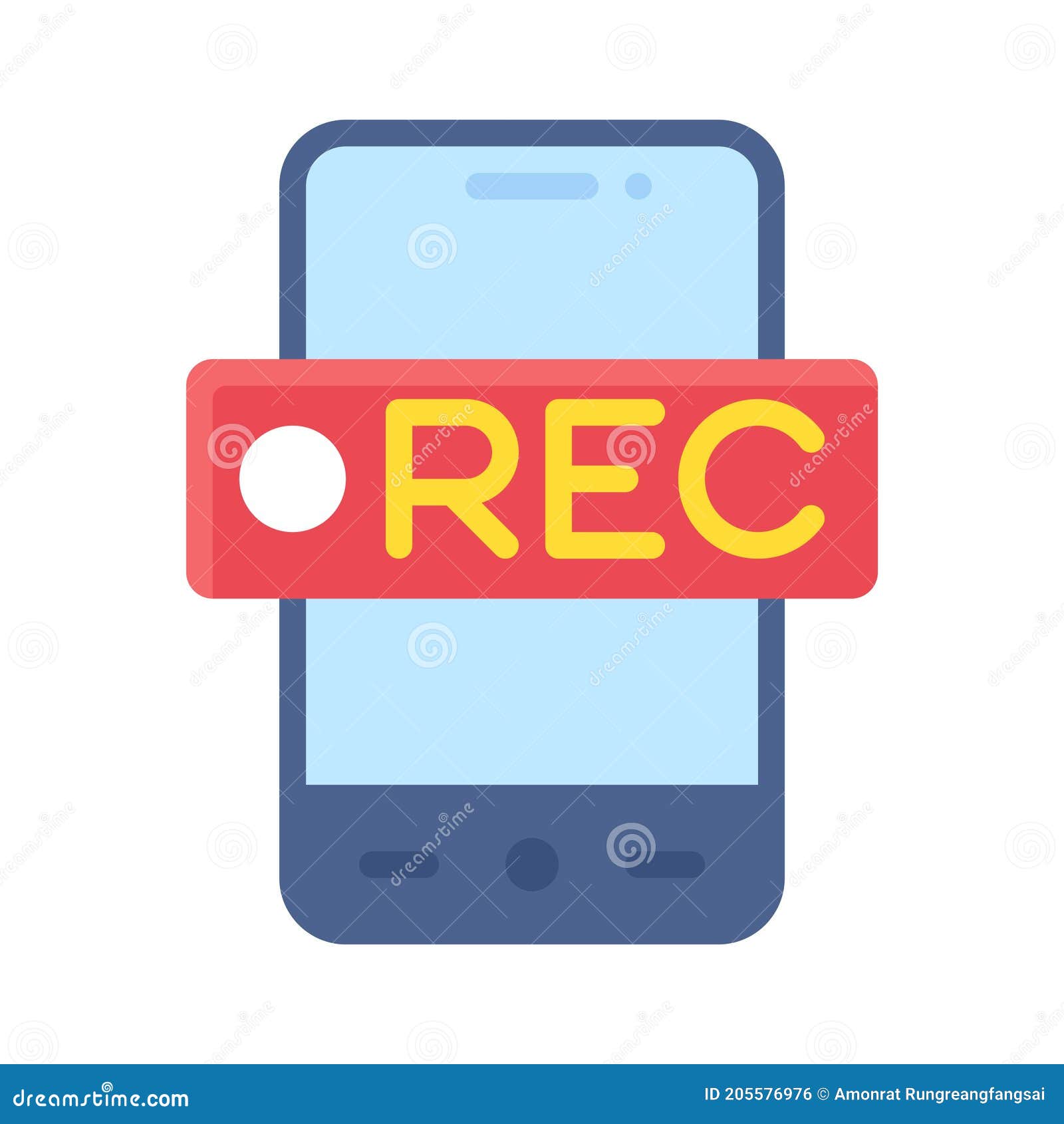 Recorder App Icon, Mobile Application Vector Illustration Stock Vector ...