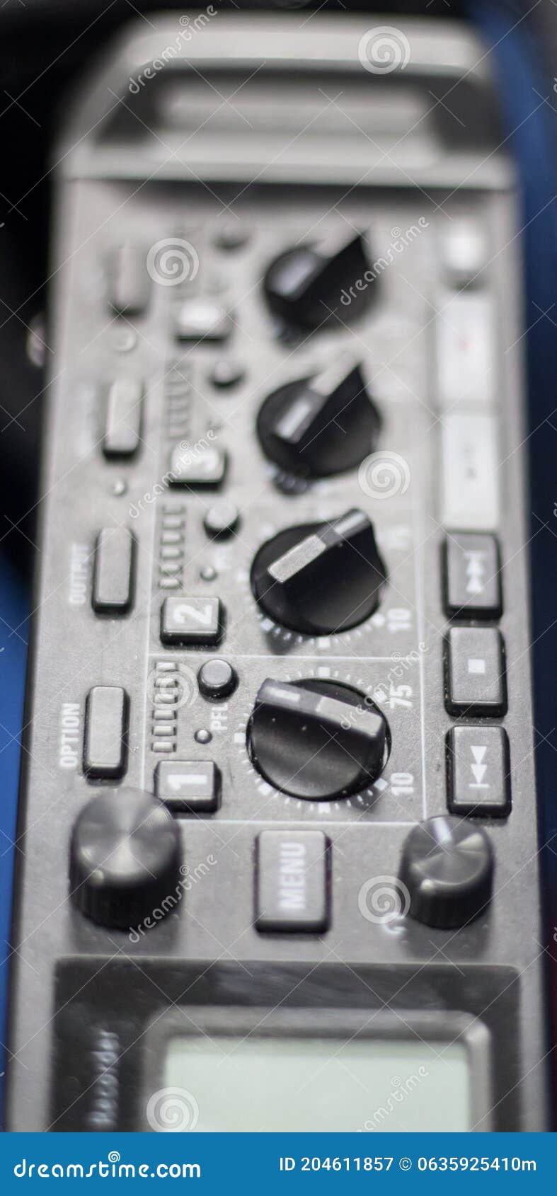 Recorder Control Panel Close-up Stock Image - Image of radio, board ...