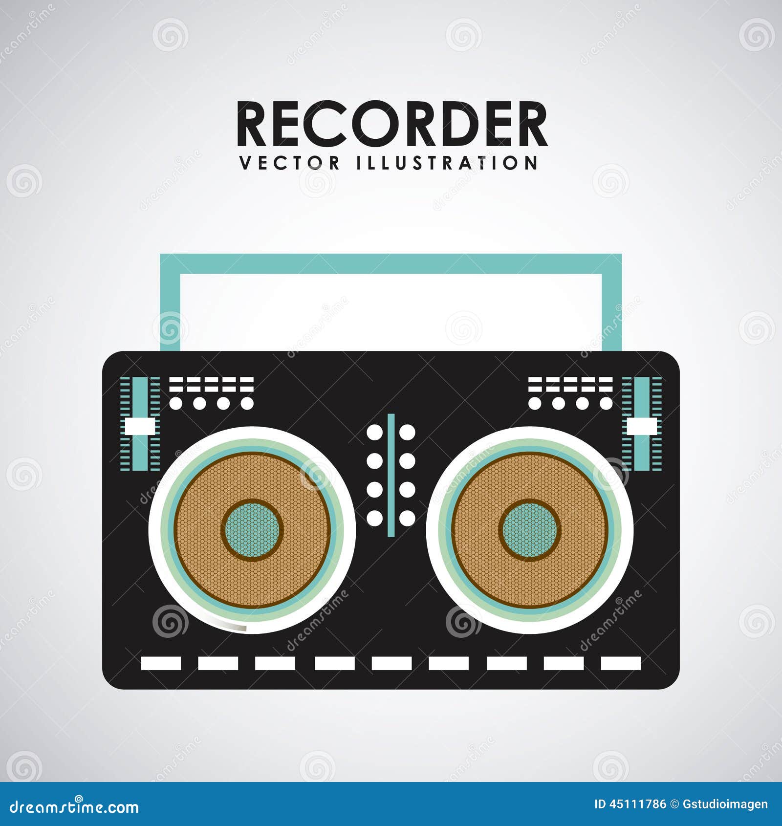 Recorder design stock vector. Illustration of media, portable - 45111786