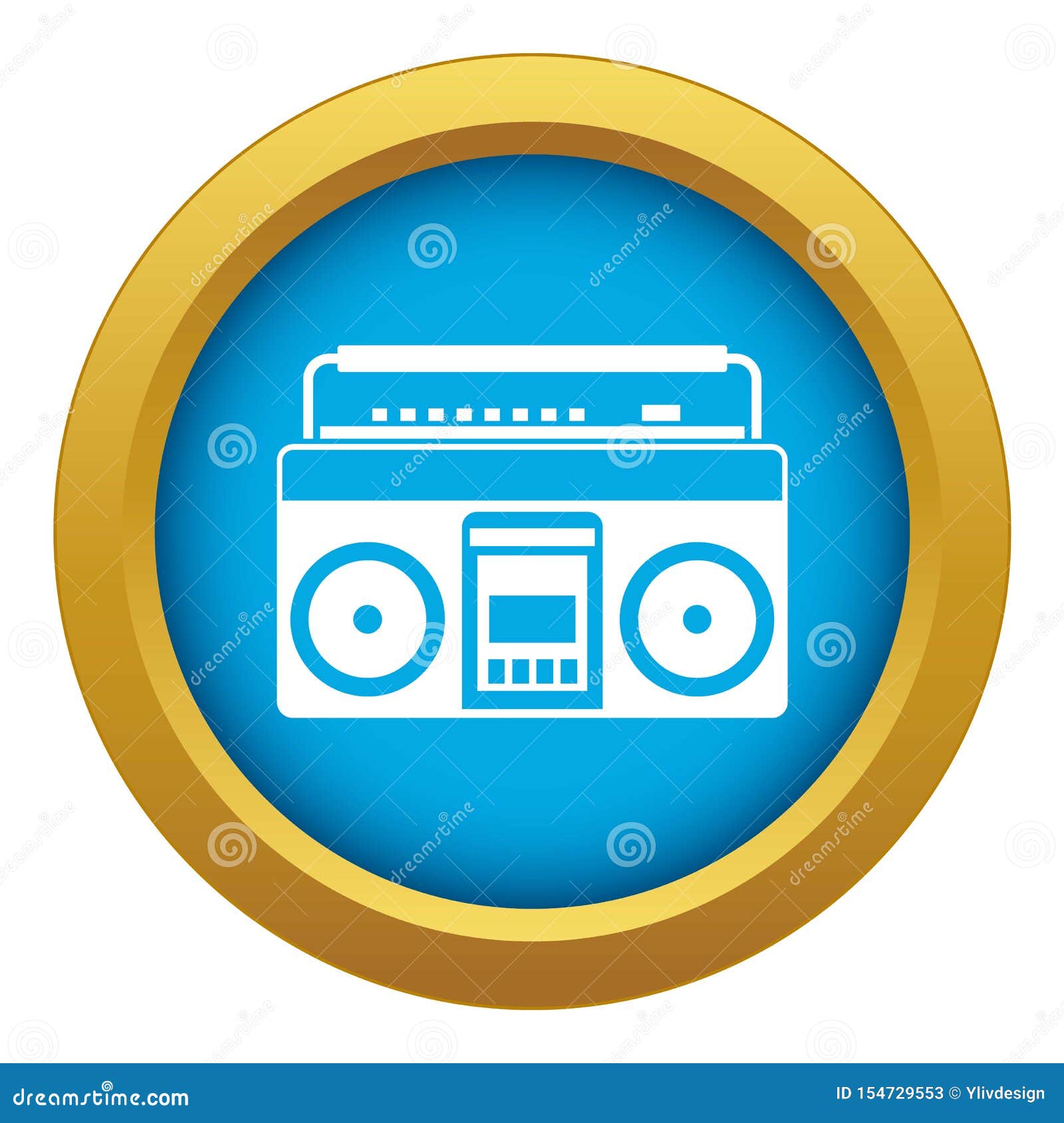 Recorder Icon Blue Vector Isolated Stock Vector - Illustration of 1980 ...