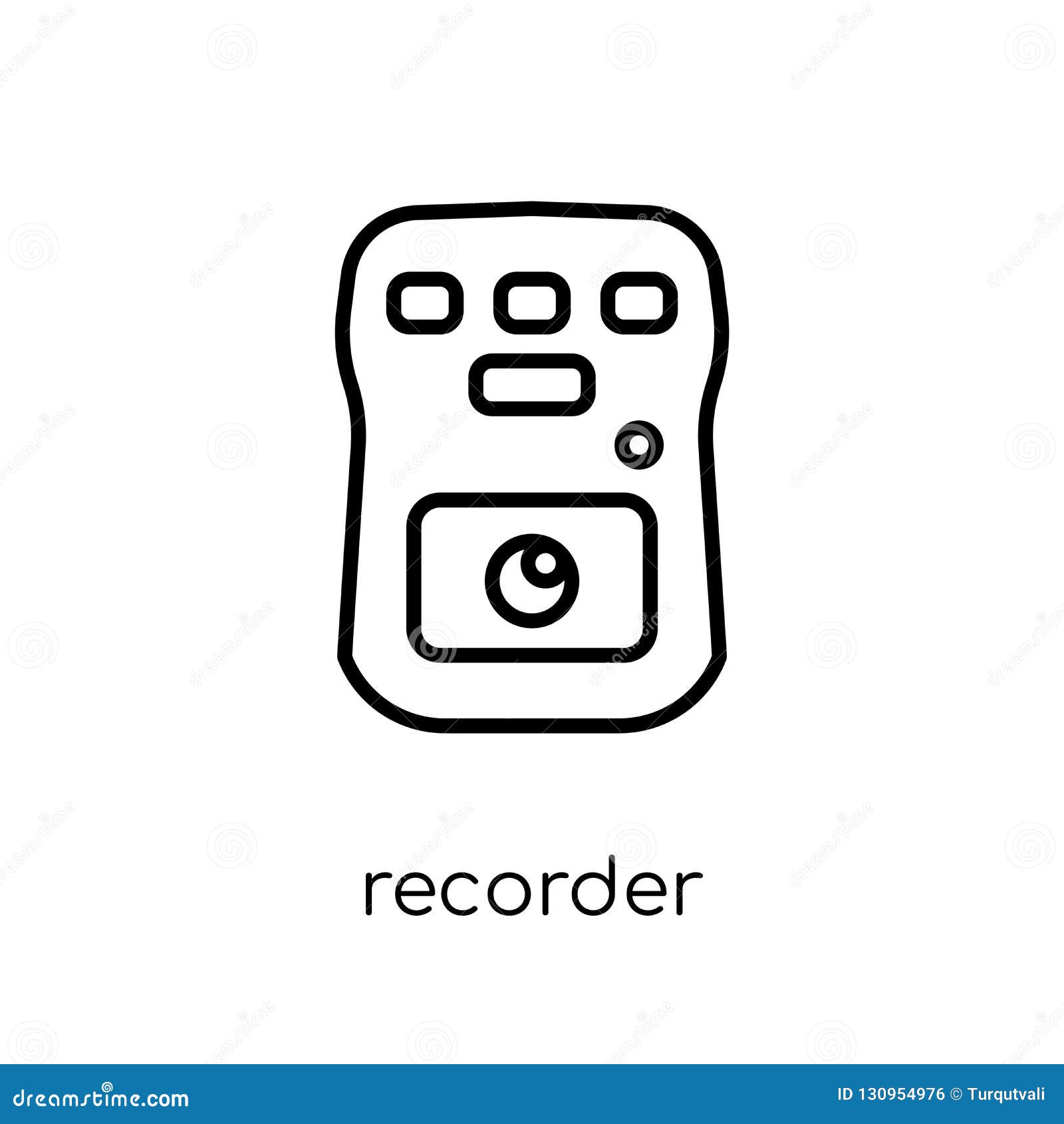 Recorder Icon. Trendy Modern Flat Linear Vector Recorder Icon on Stock ...