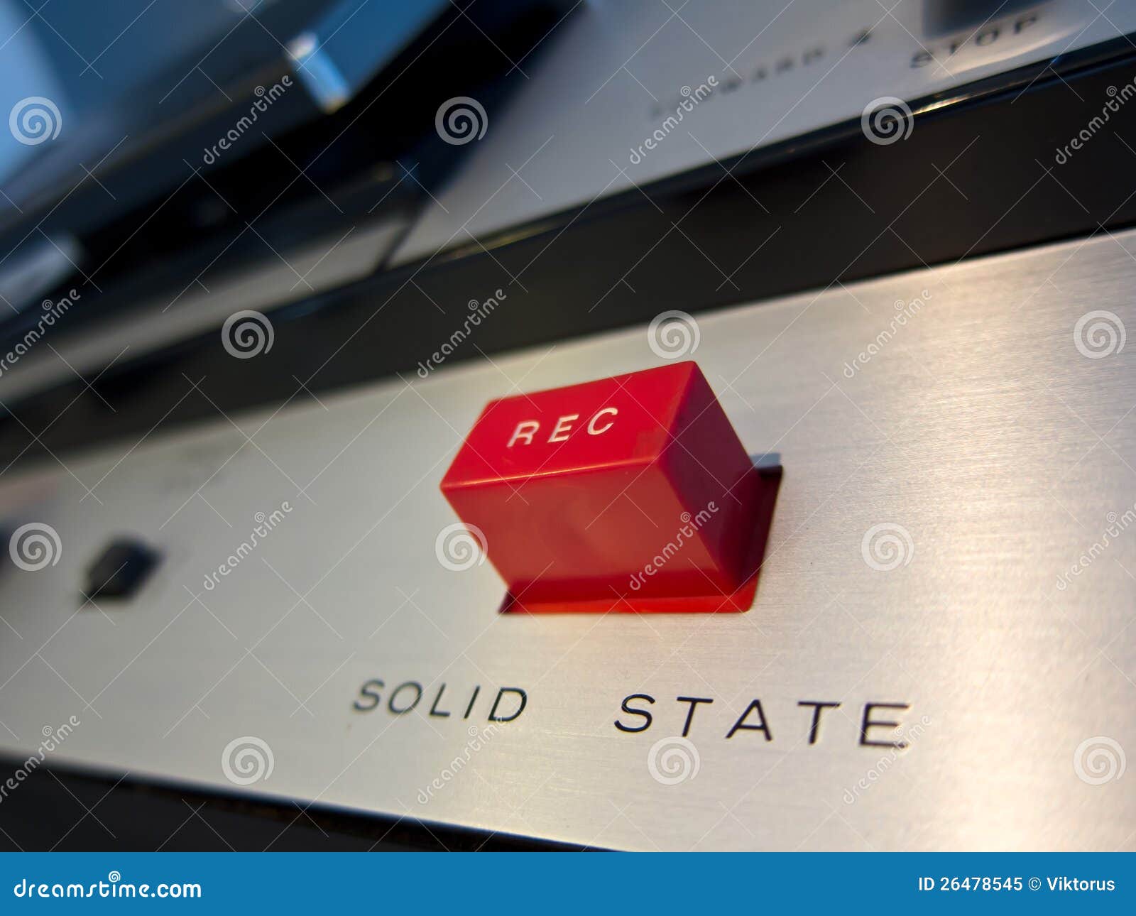Recording Button closeup stock image. Image of listen - 26478545