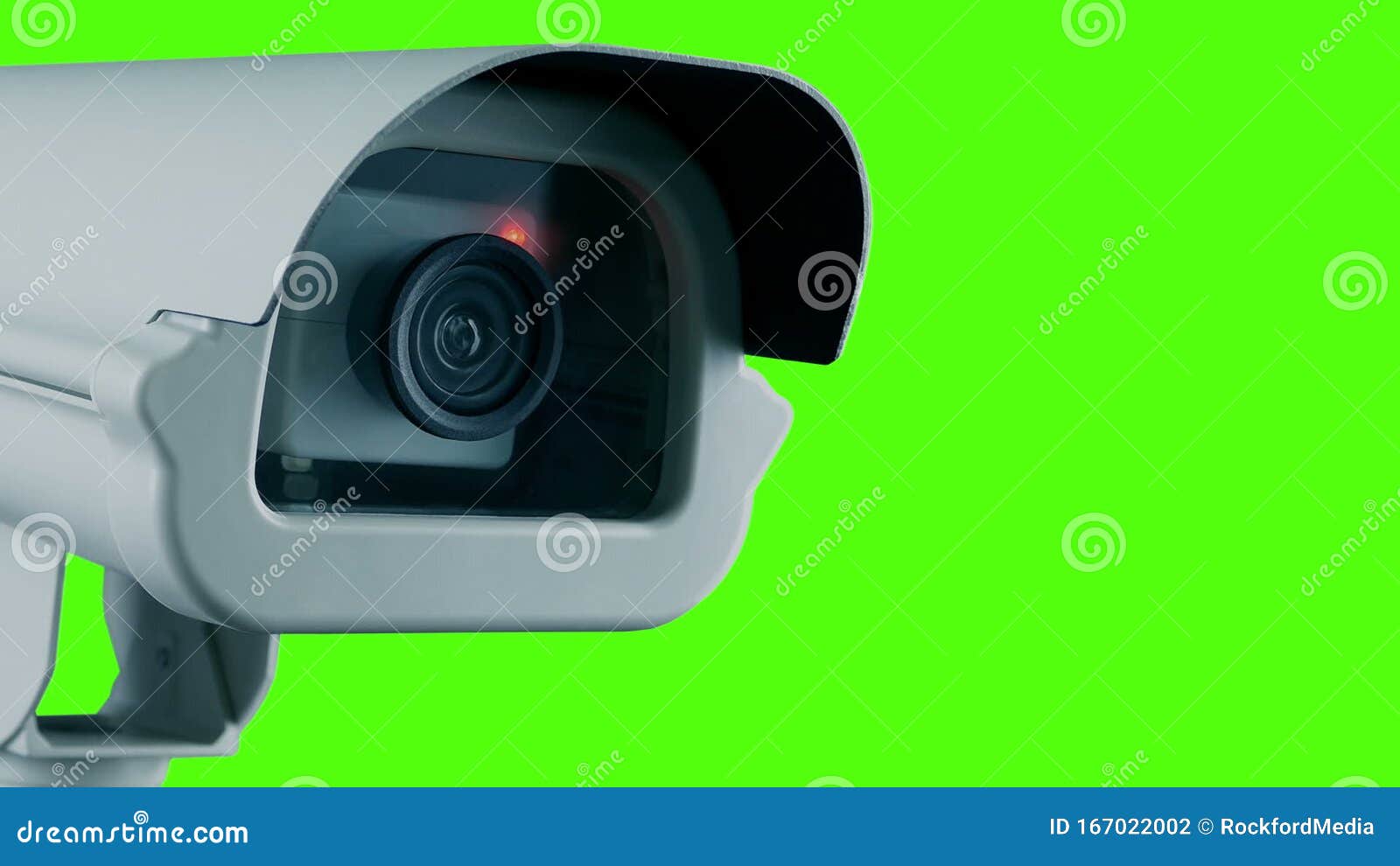 Recording Cctv Camera Closeup on Green Screen Stock Footage - Video of ...
