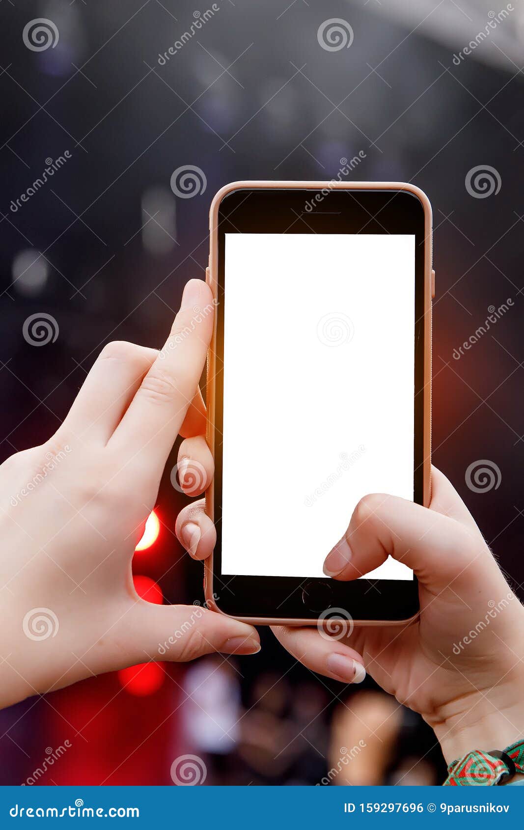Recording Concert by Smartphone. Mobile Phone in Hands Stock Photo ...
