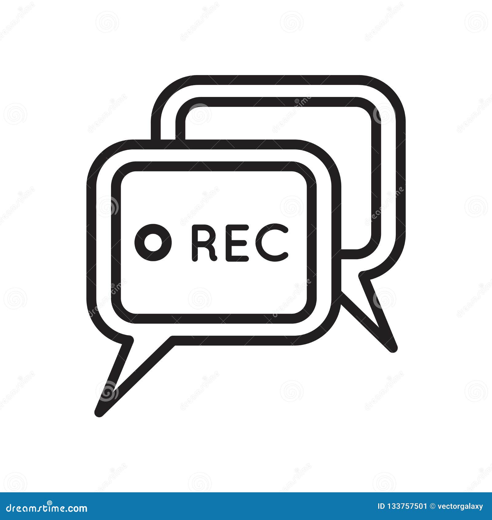 Recording Conversation Icon Vector Sign And Symbol Isolated On White ...