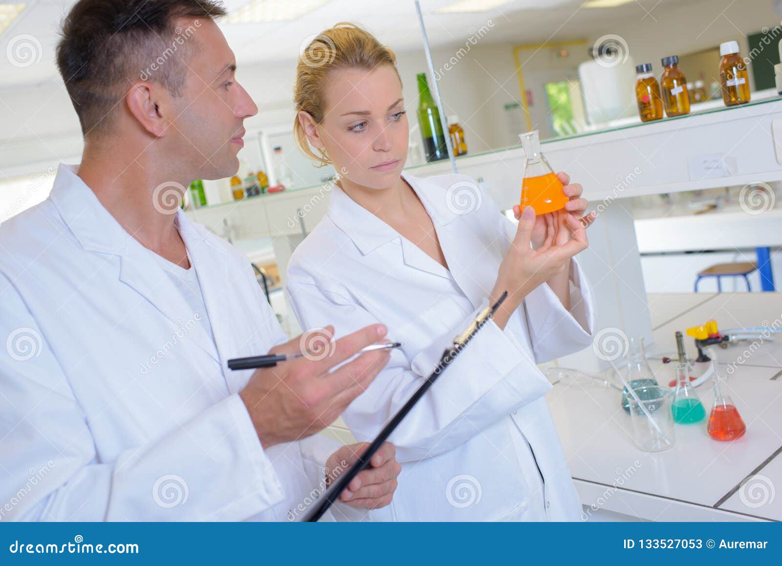 Recording the Experiment Result Stock Image - Image of information ...