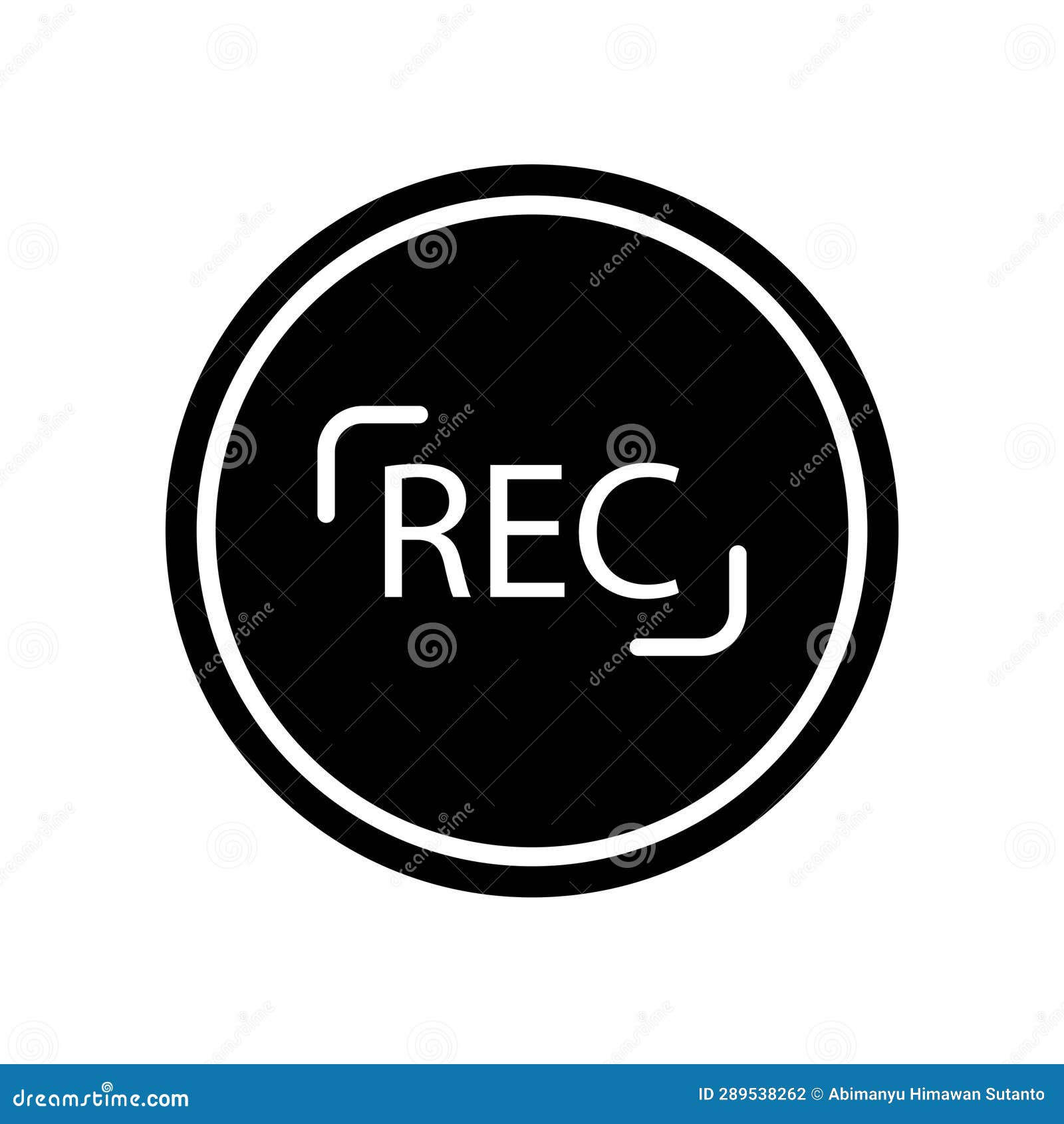 Recording icon vector stock illustration. Illustration of button ...