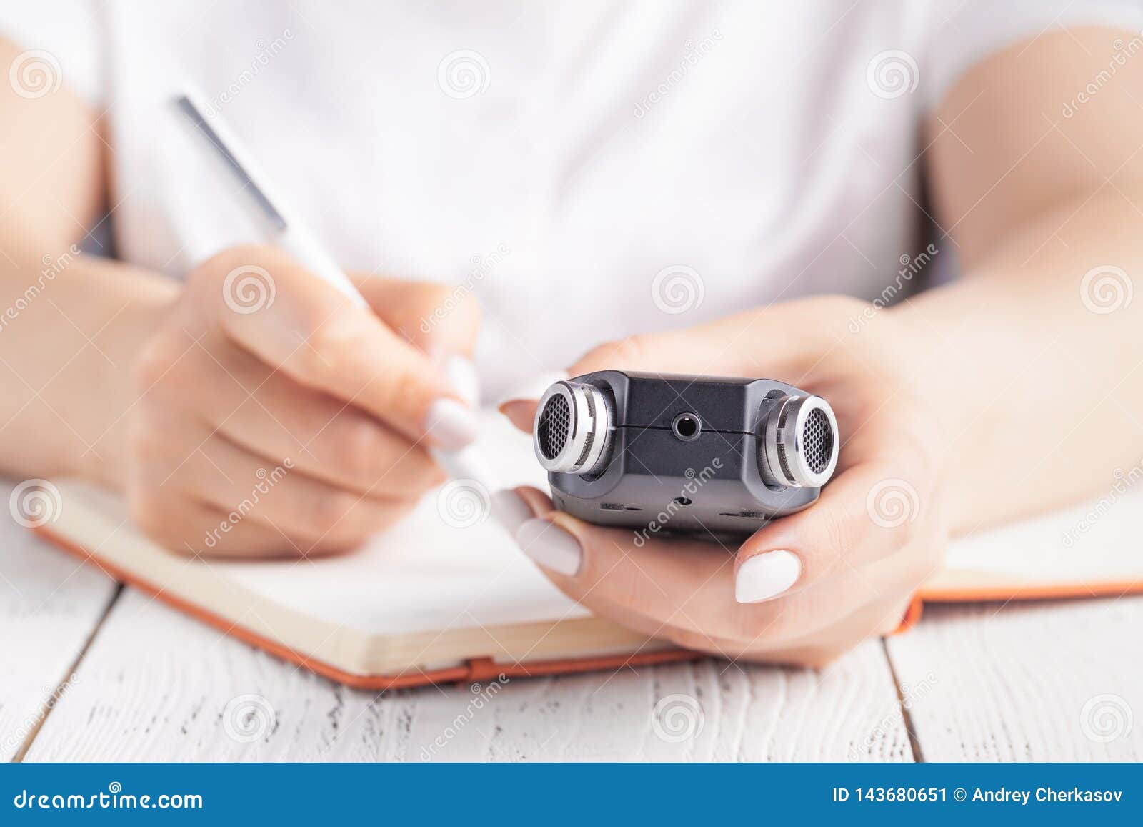 Recording Lecture Voice Recorder Writing Stock Photos - Free & Royalty ...