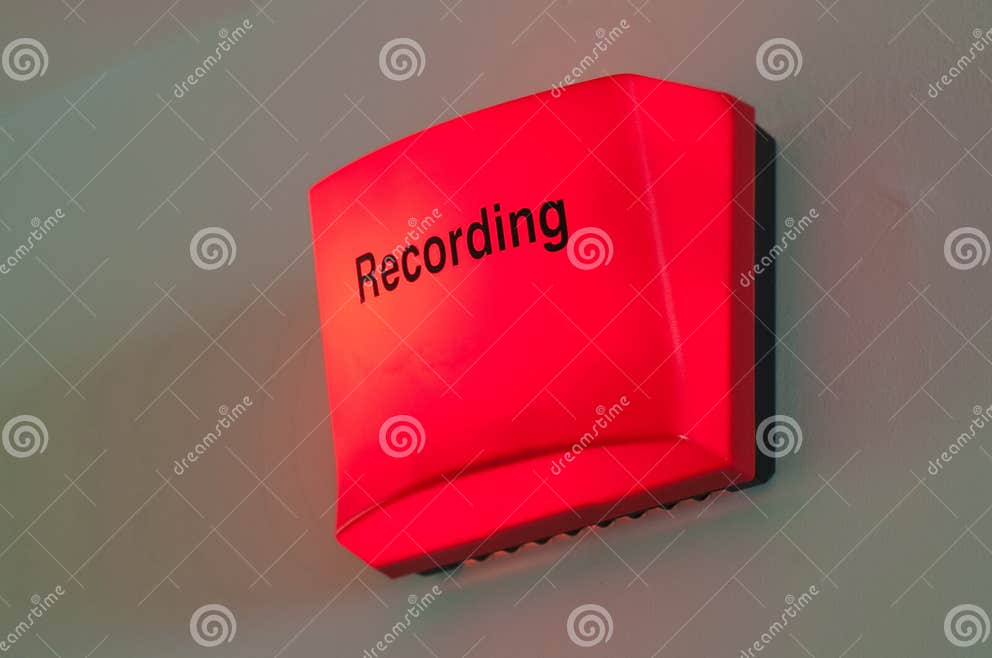 Recording Light stock photo. Image of lamp, sign, communication - 9140468