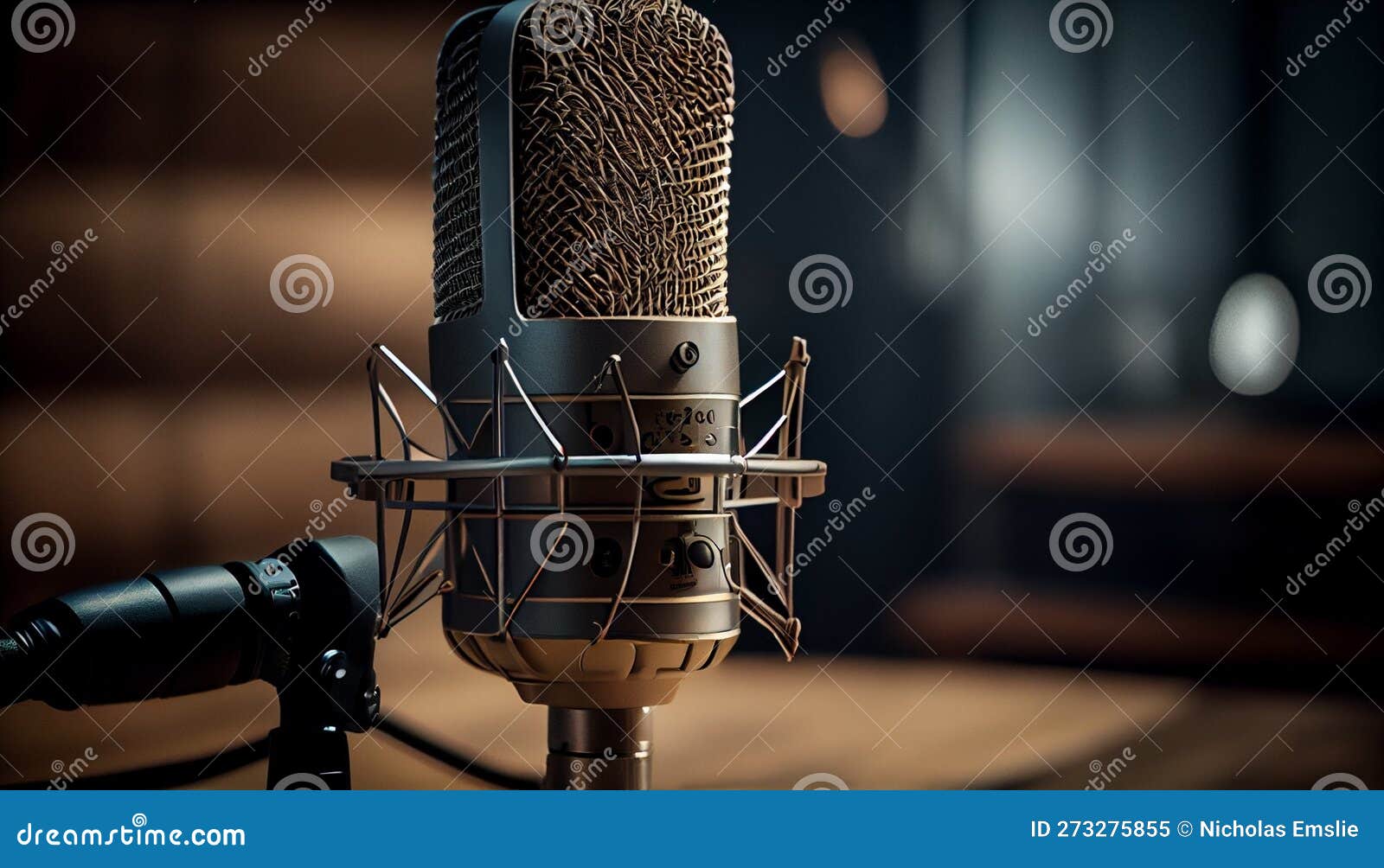 Recording Microphone Ai Generated Stock Image - Image of professional ...