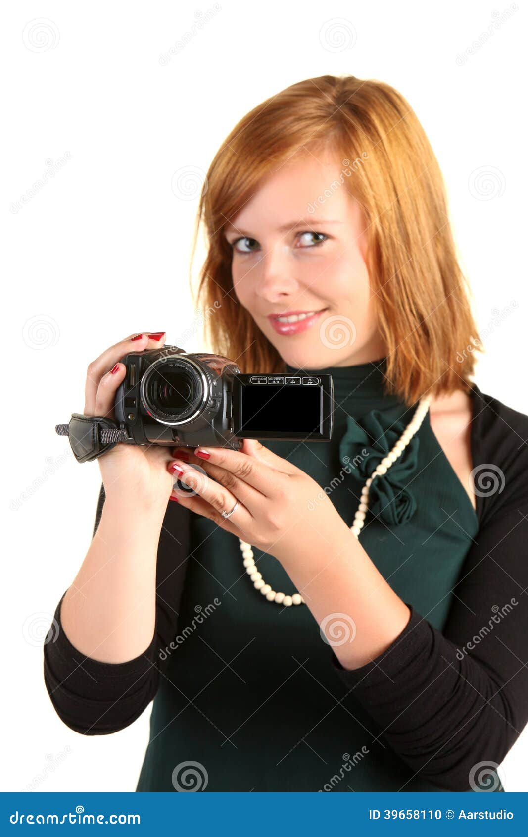 Recording a Movie with Modern Digital Camera Stock Photo - Image of ...