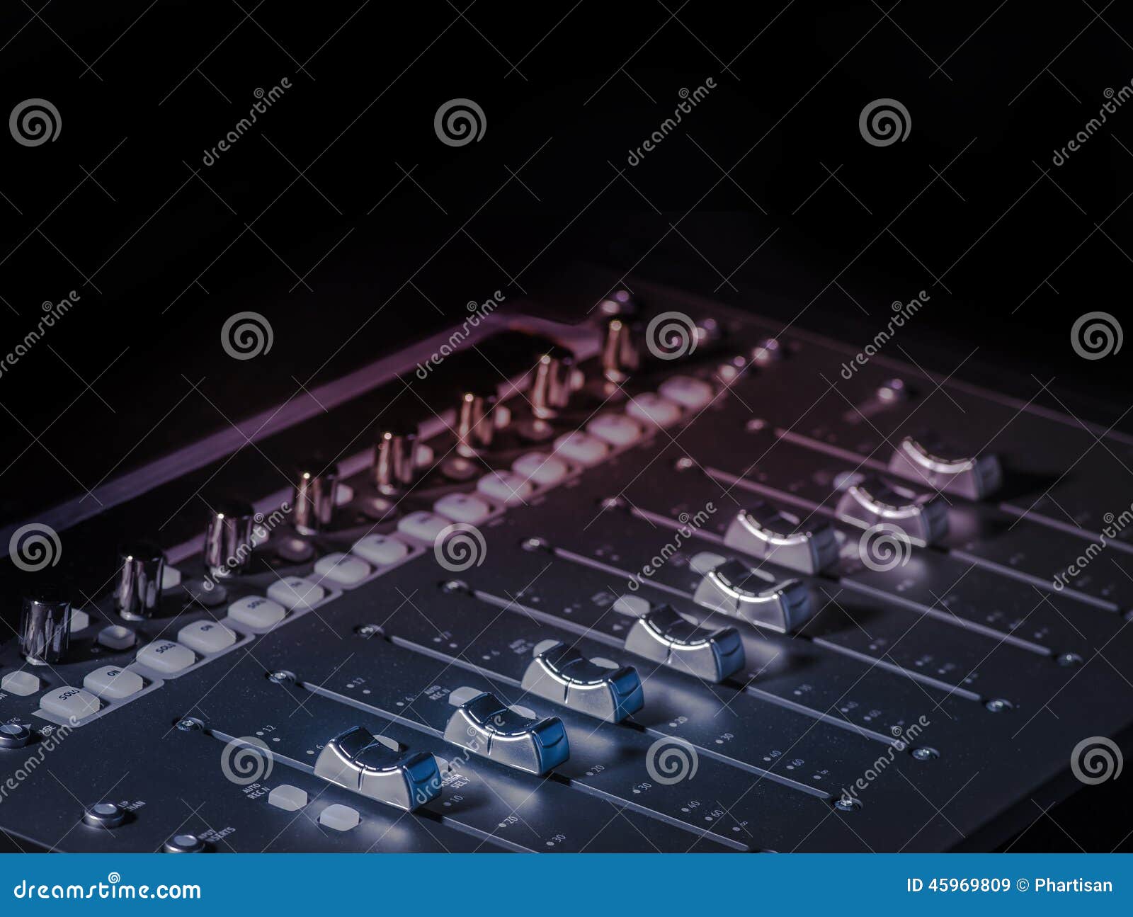 Recording Music Sound Studio Sliders Stock Image - Image of digital ...