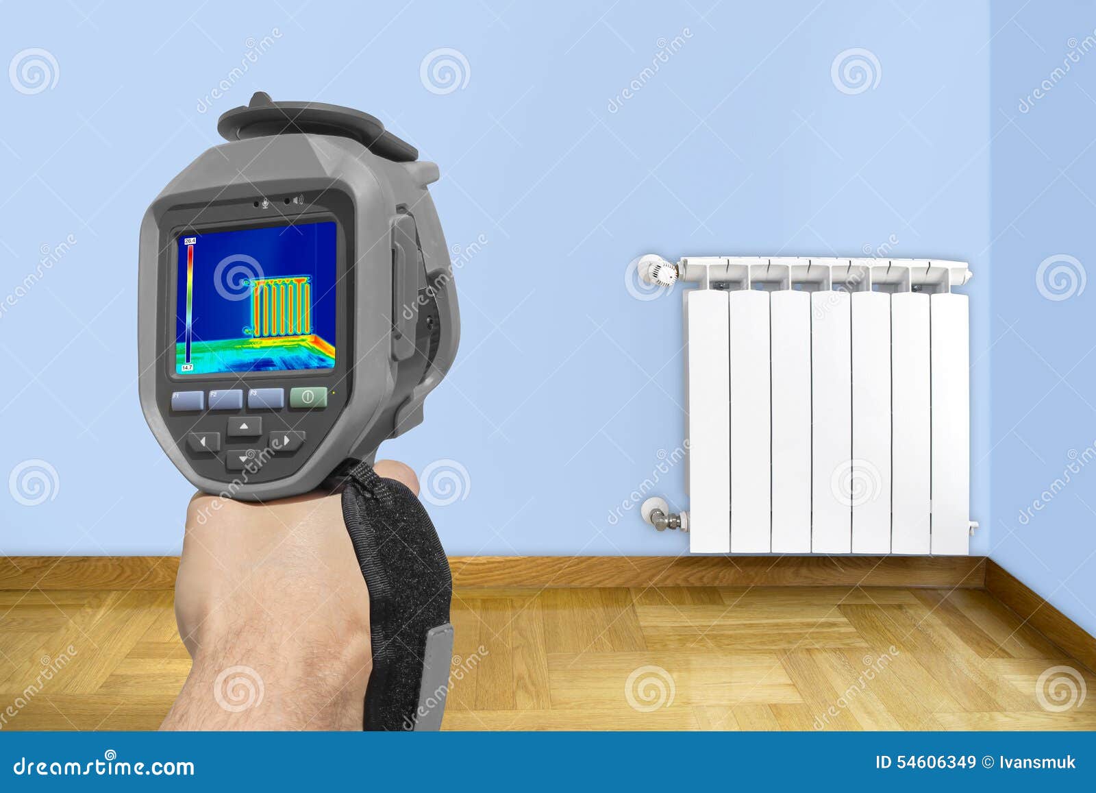 Recording Radiator with Thermal Camera Stock Image - Image of modern ...