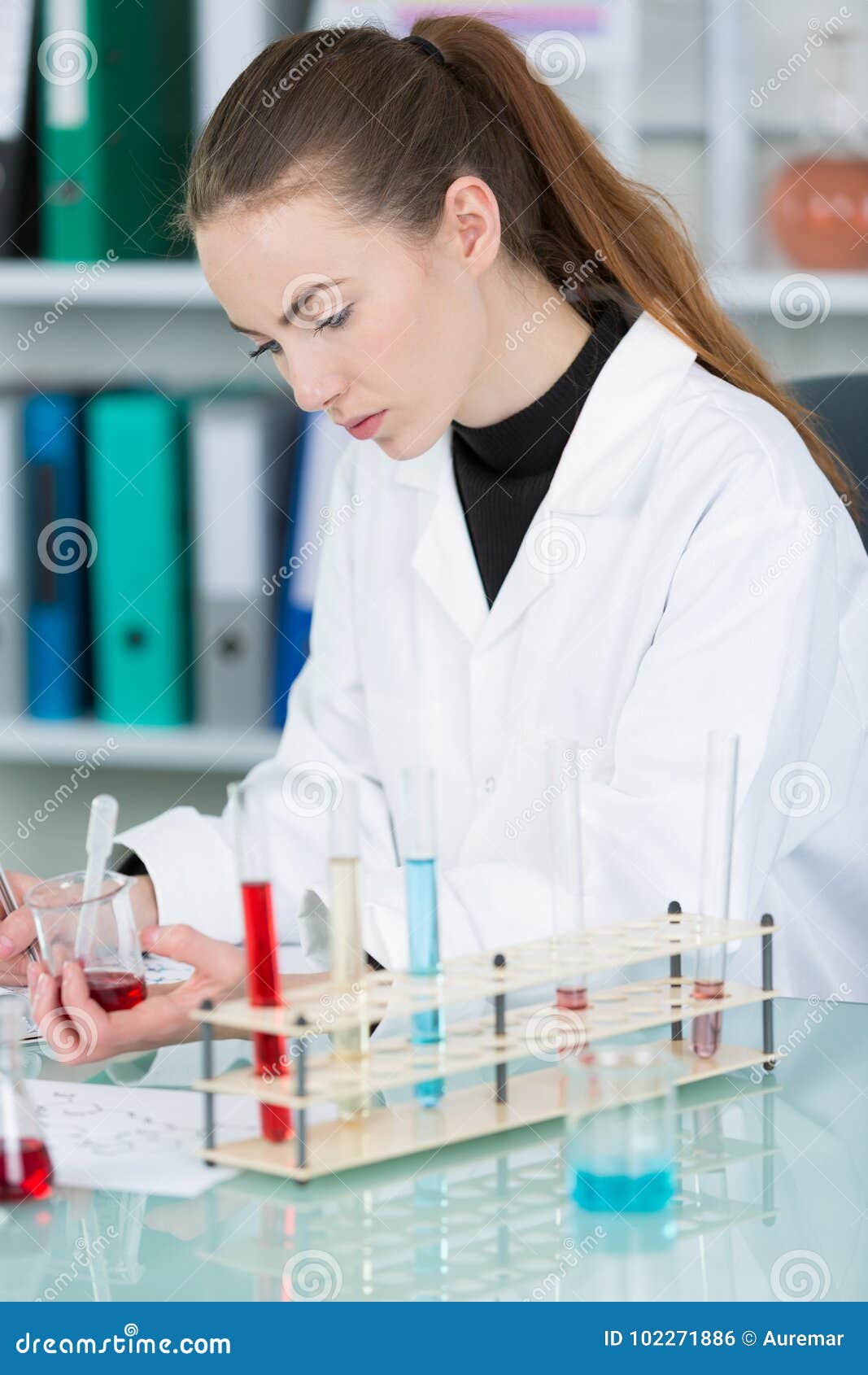Recording results and data stock photo. Image of chemist - 102271886