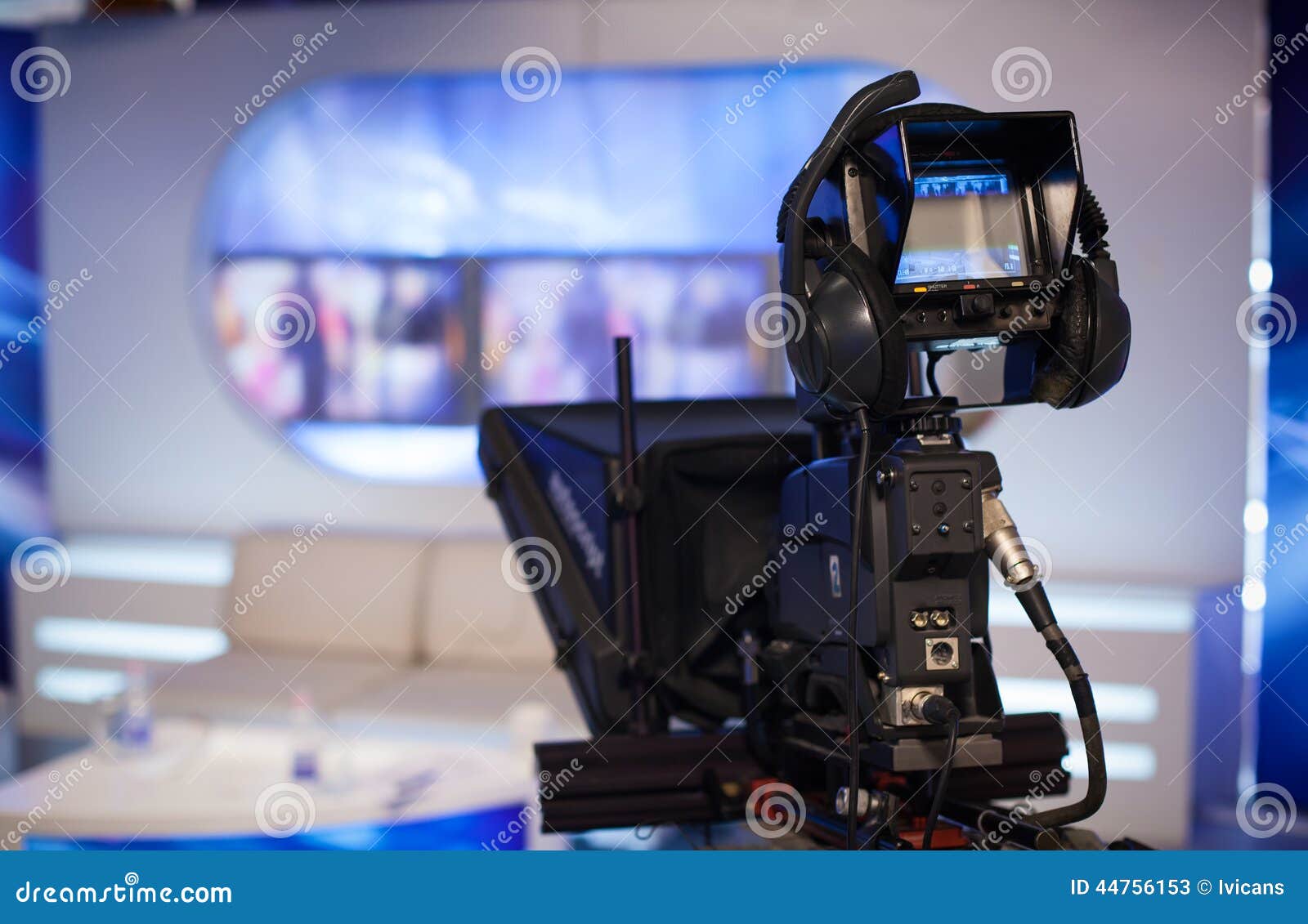 Recording Show in TV Studio Stock Image - Image of equipment, media ...