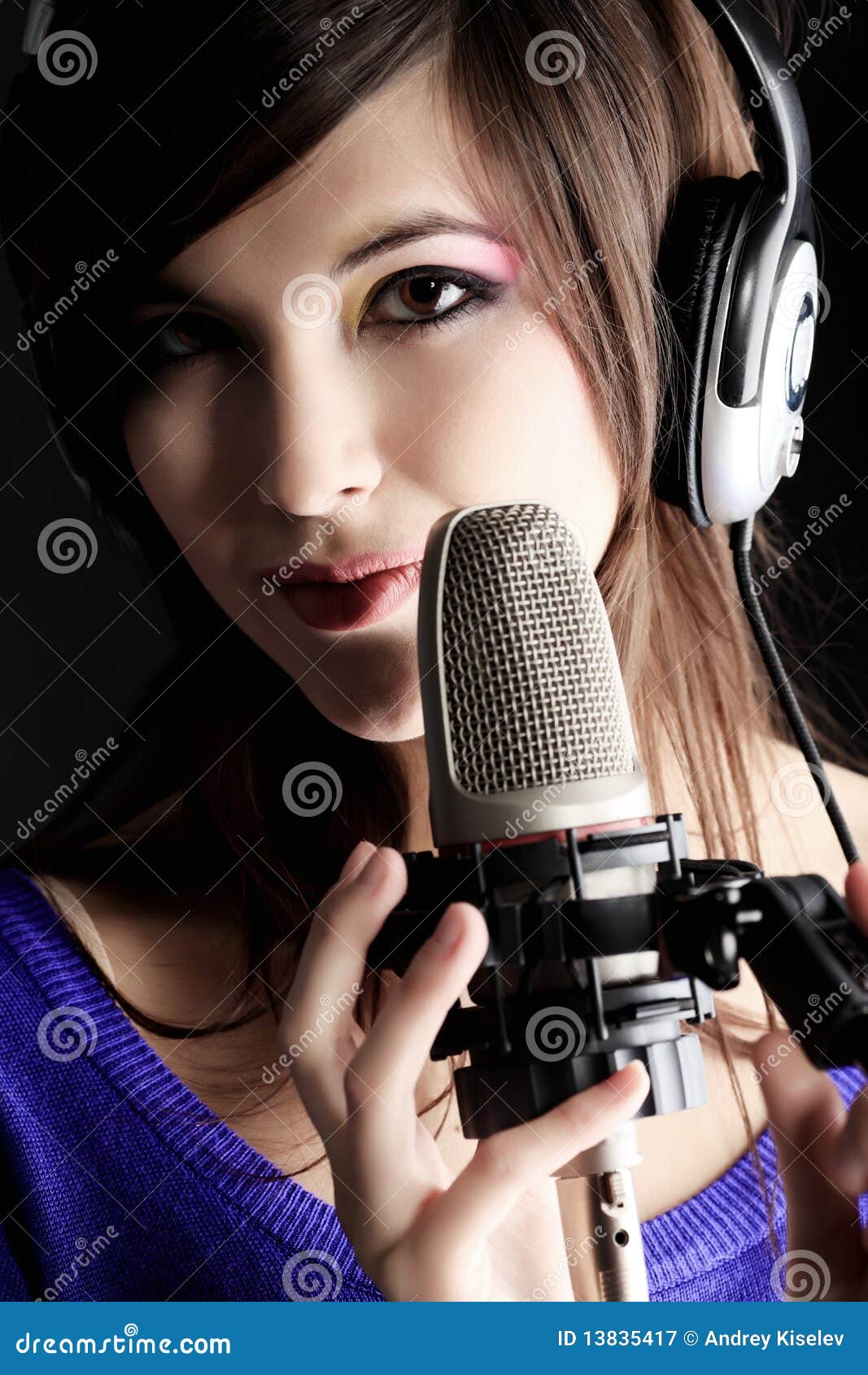 Recording studio stock image. Image of female, closeup - 13835417