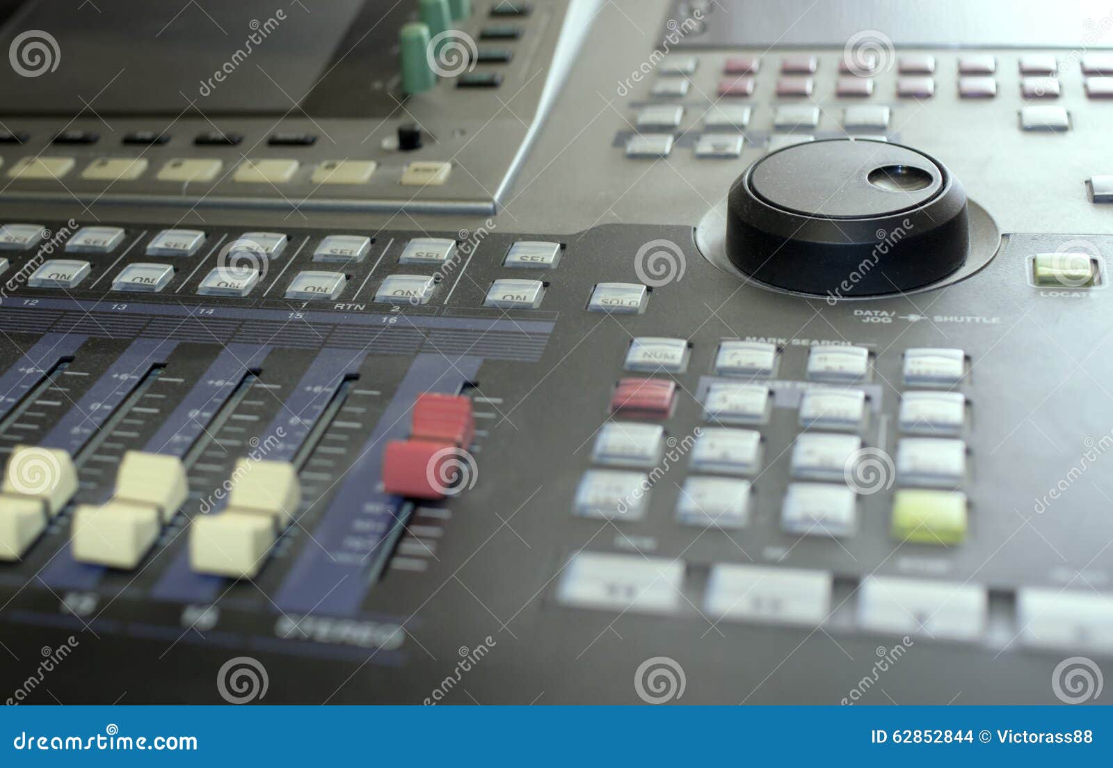 Recording Studio Console stock photo. Image of unit, slider - 62852844