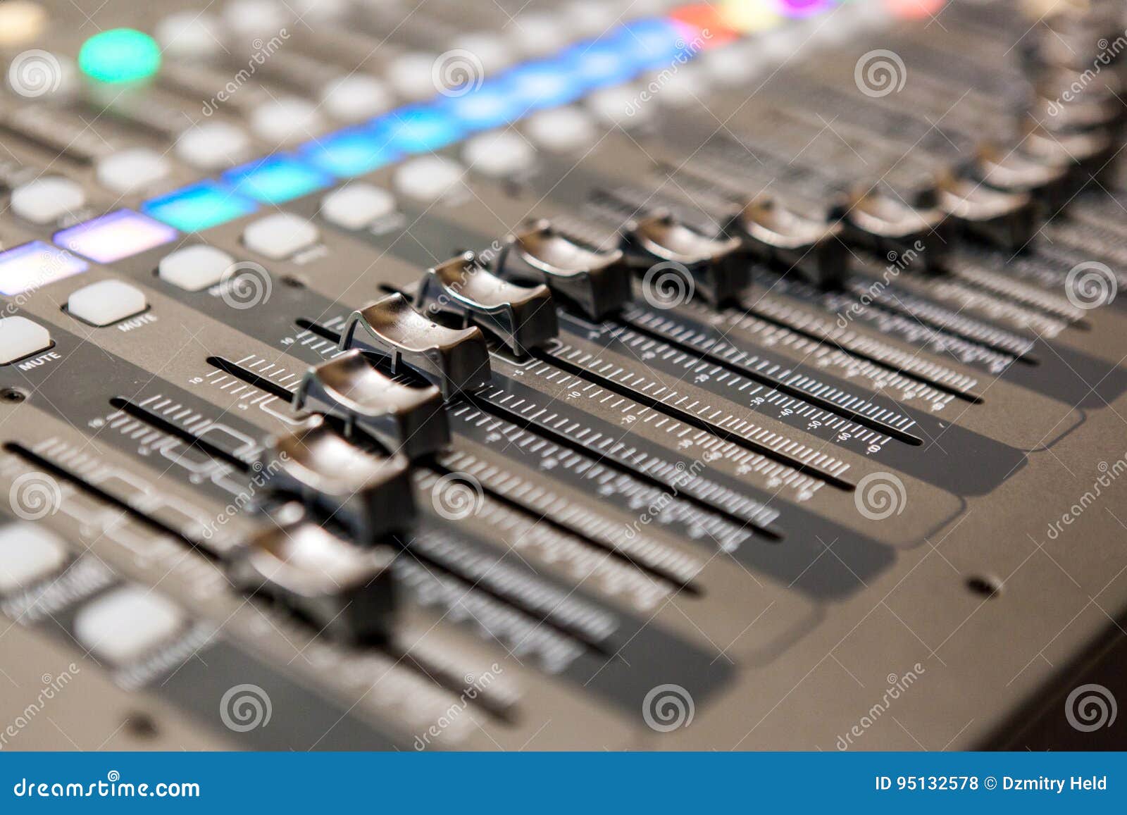 Recording Studio Equipment. Professional Audio Mixing Console Stock ...
