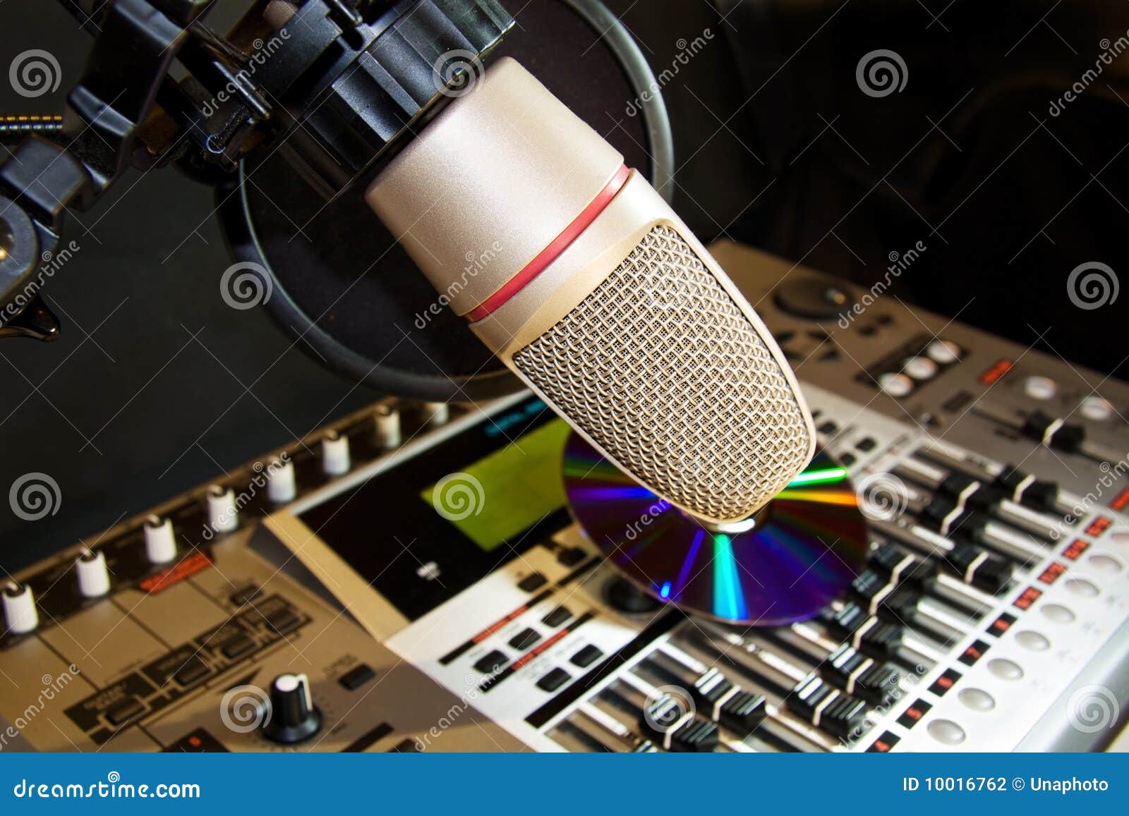 Recording Studio with Microphone Stock Photo - Image of sound ...
