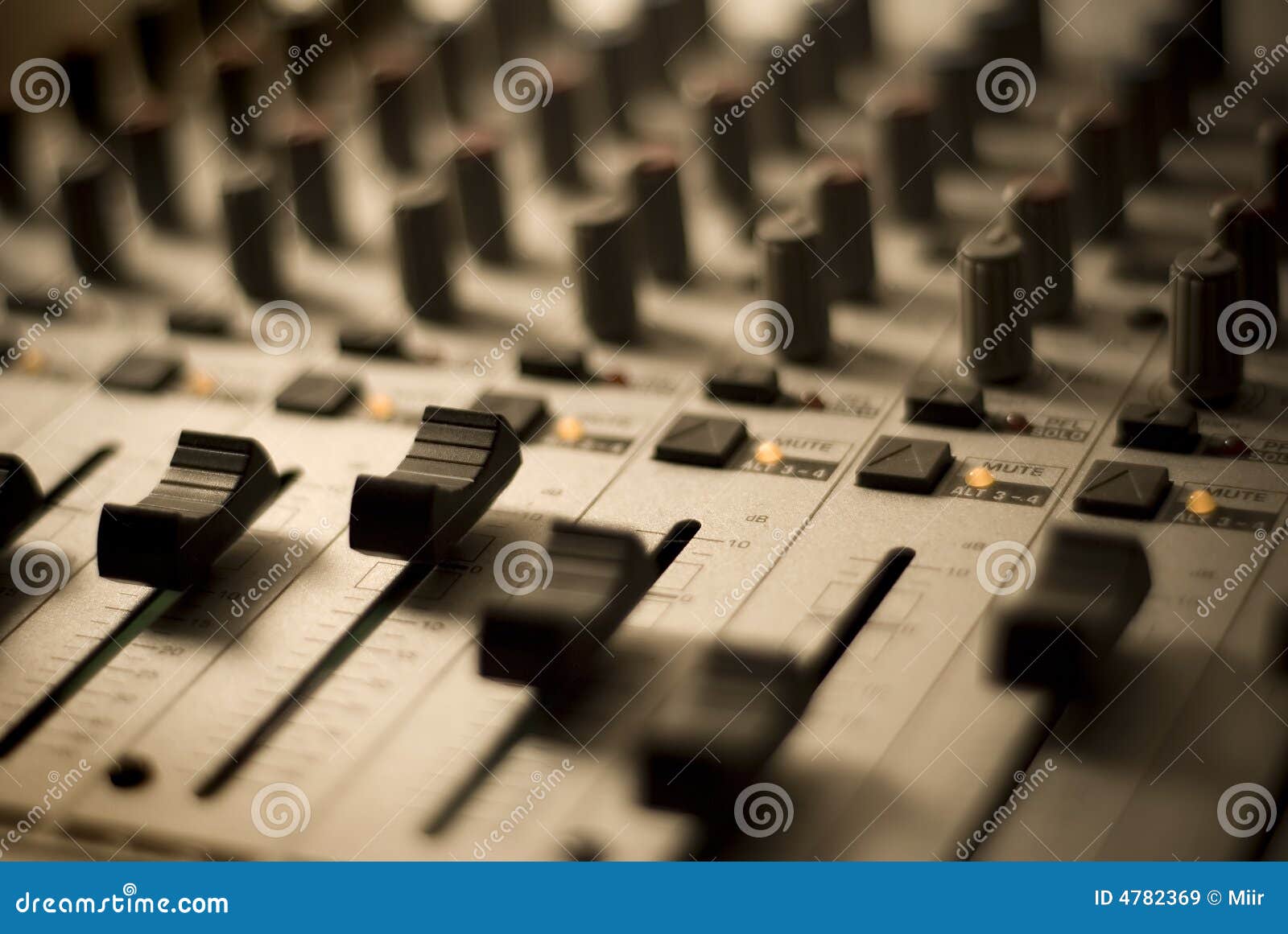 Recording studio Mixer stock image. Image of board, bass - 4782369