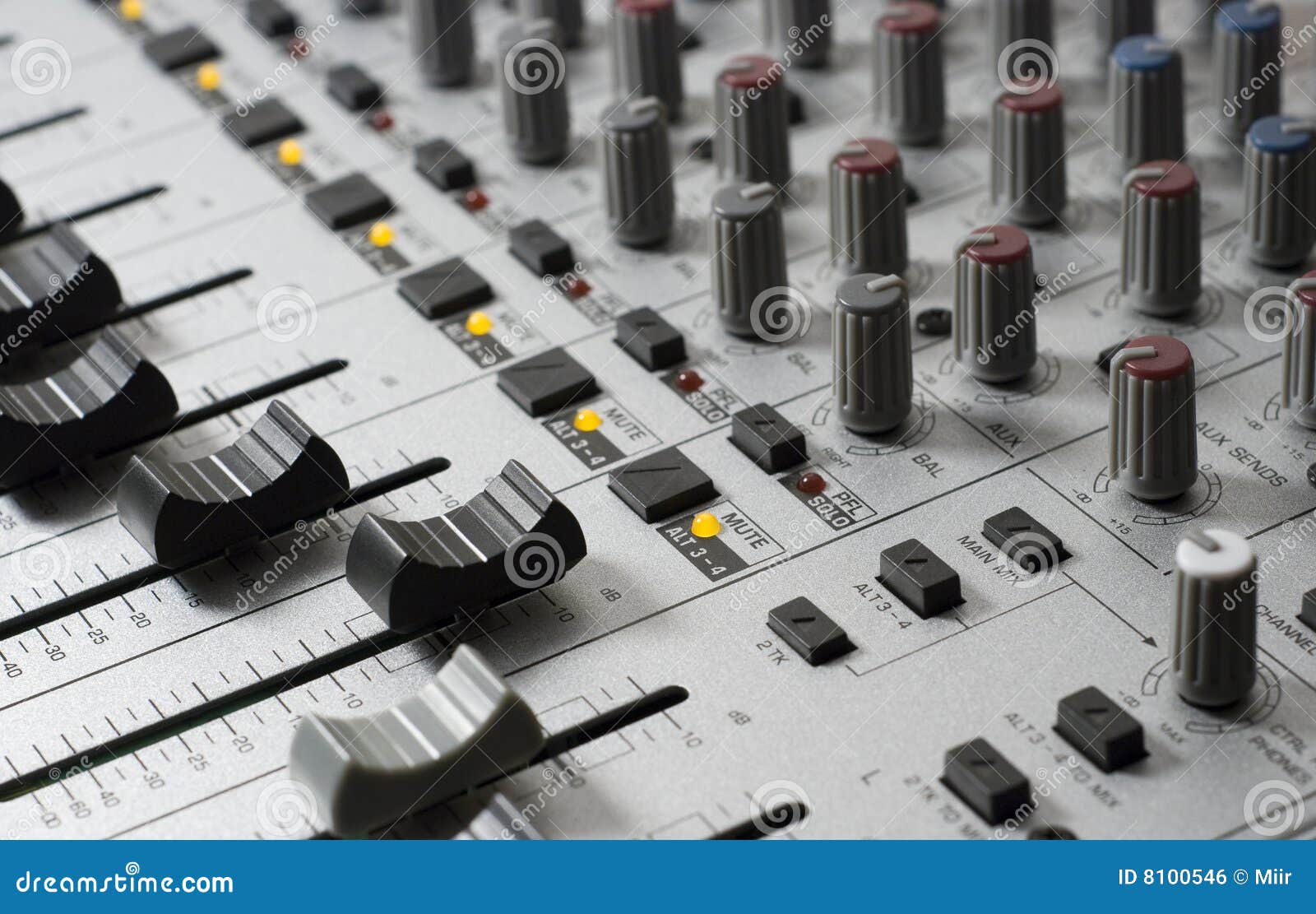 Recording Studio Mixing Console Stock Photo - Image of mixing, audio ...
