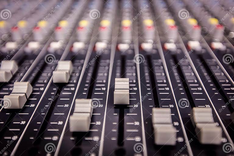 Recording Studio Mixing Console Stock Image - Image of music ...