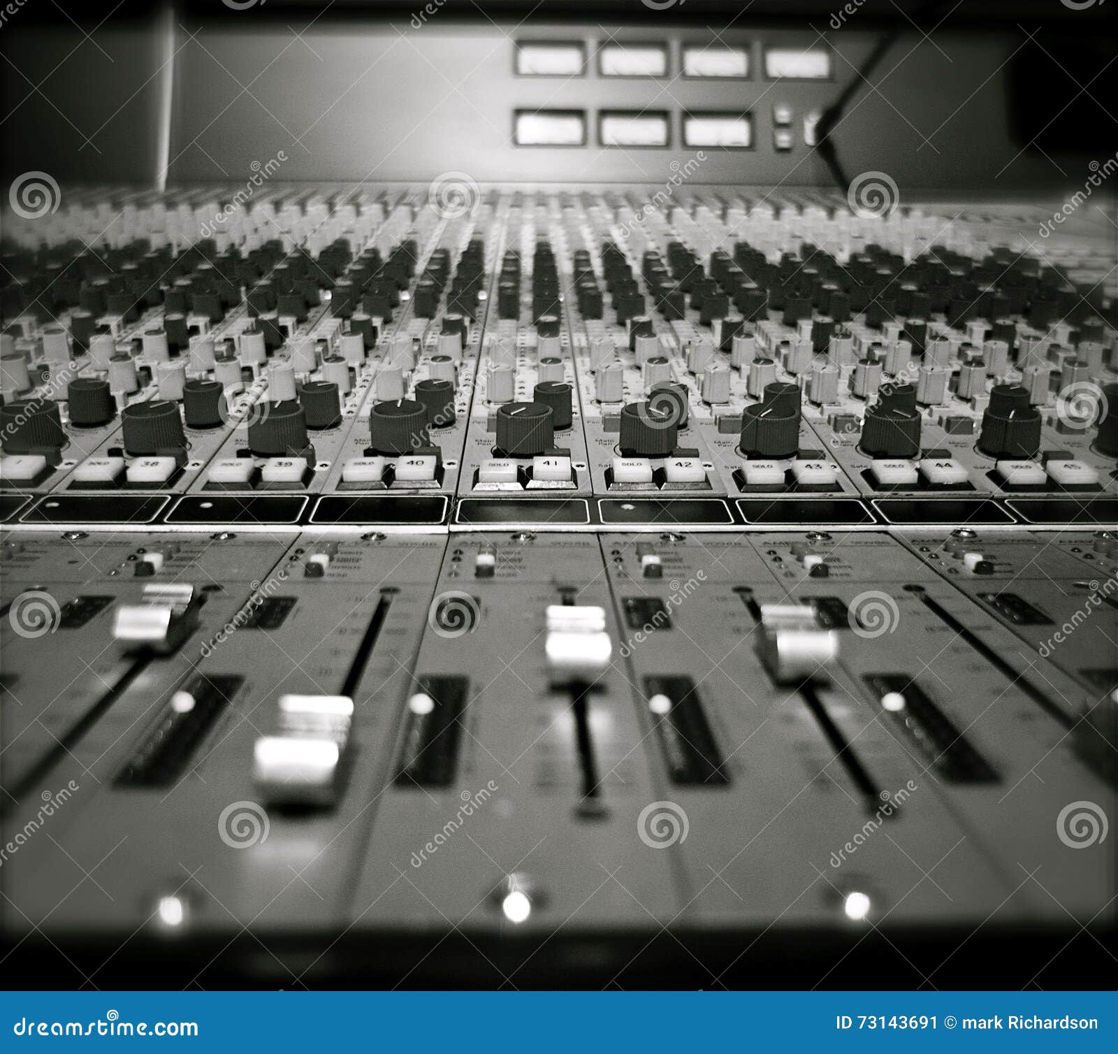 Recording Studio Mixing Desk Stock Image - Image of slider, band: 73143691