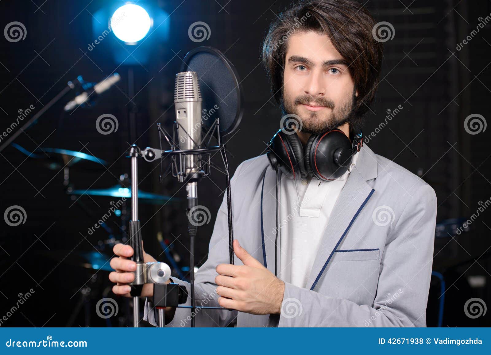 Recording Studio stock photo. Image of microphone, condenser - 42671938